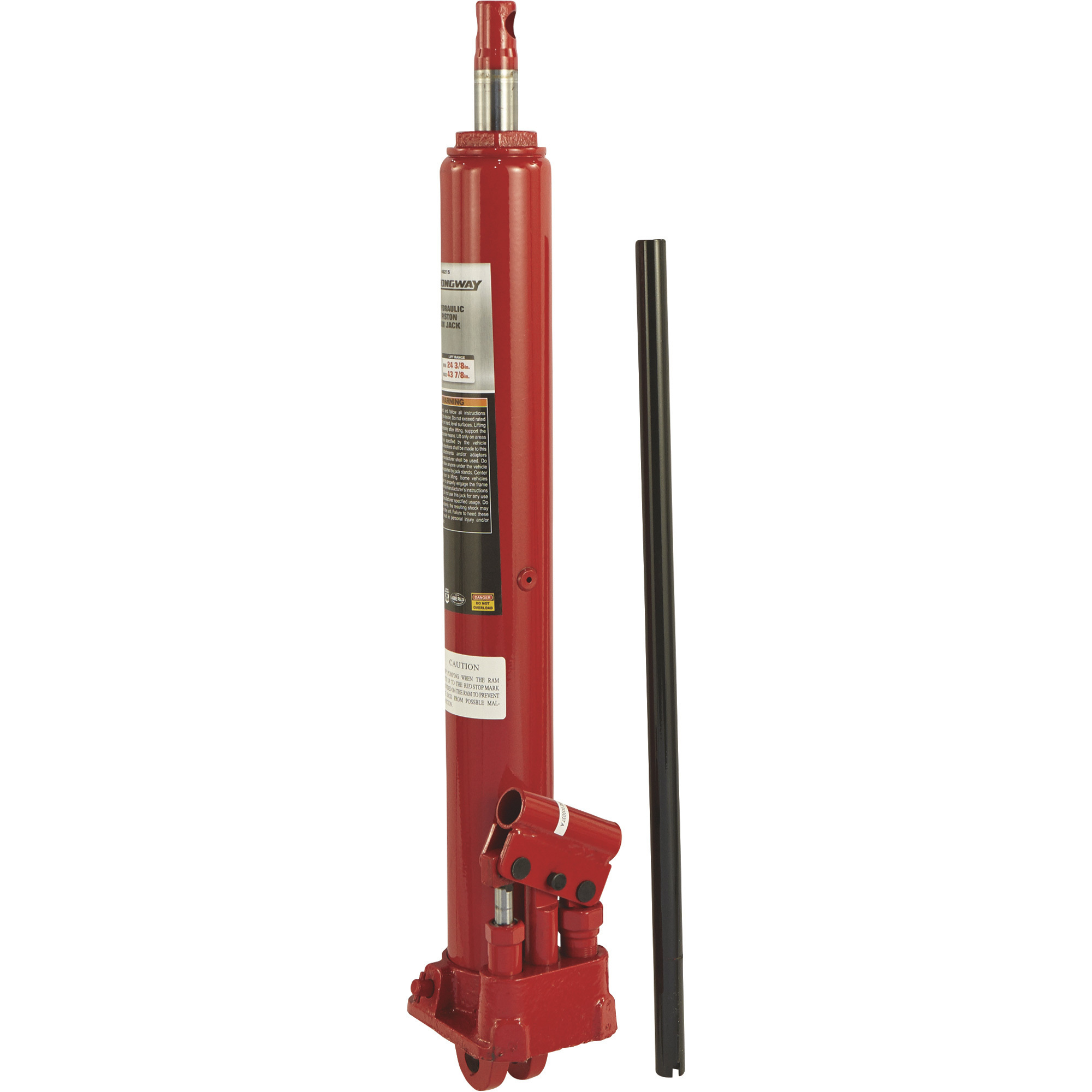 Strongway 3-Ton Long Ram Hydraulic Jack, Double Pump, Clevis Base ...