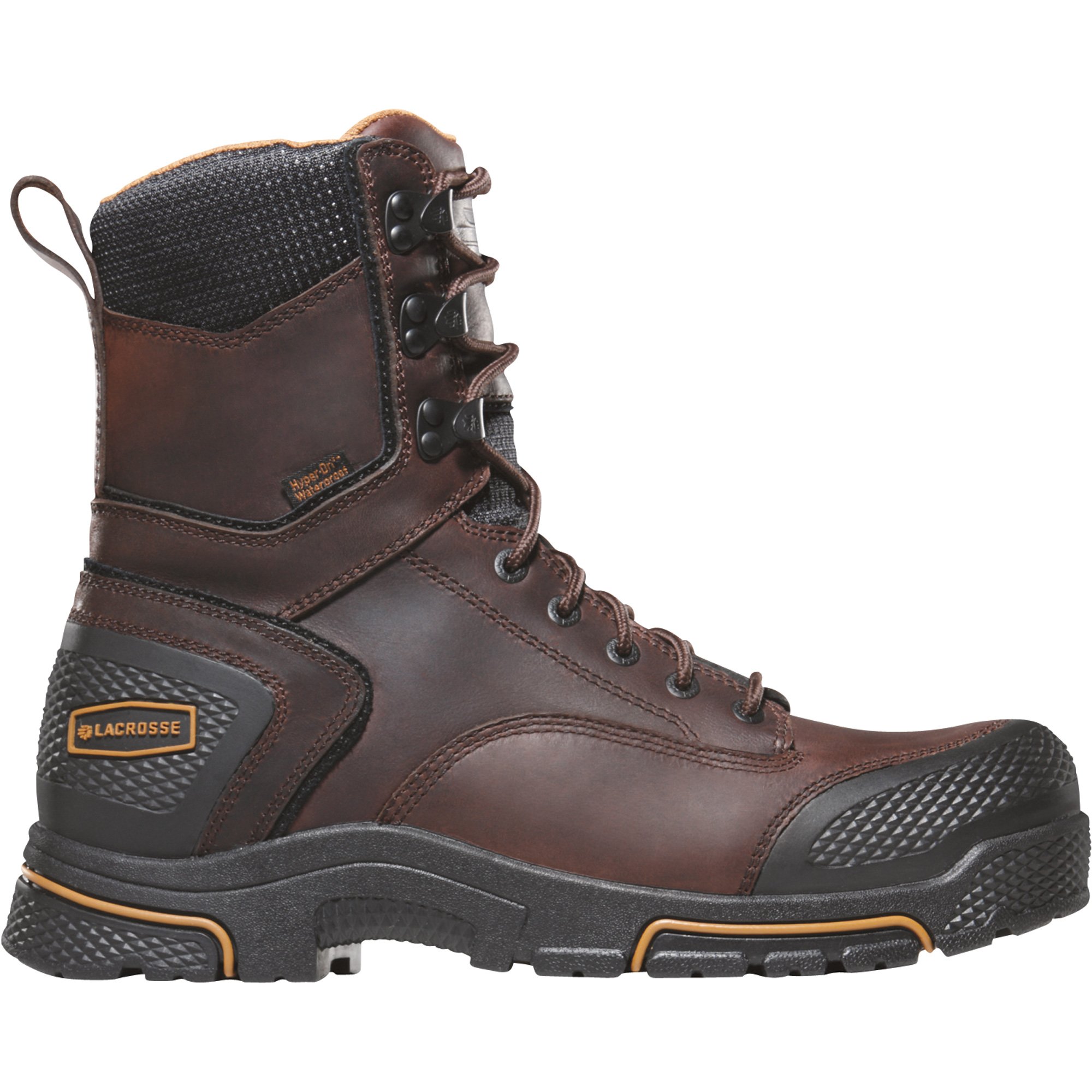 LaCrosse Waterproof Steel Toe Work Boots — 8in., Size 8 Wide, Model ...