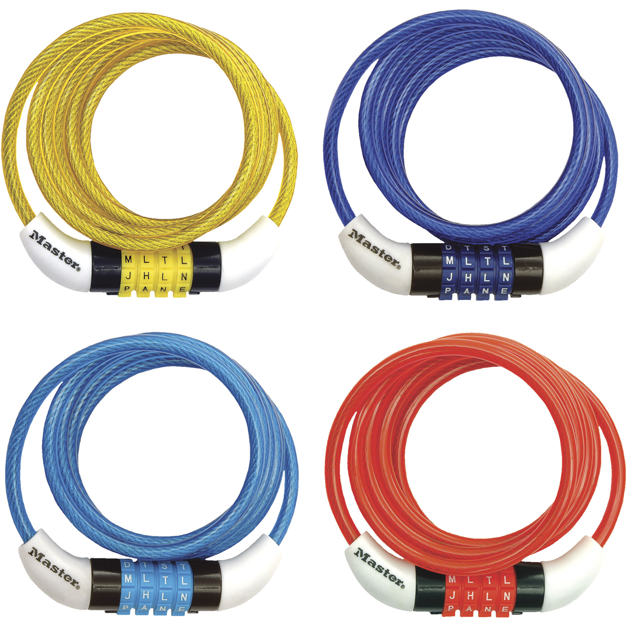 Master Lock Combination Cable Lock — 5ft.L x 1/4in. Dia., Model ...