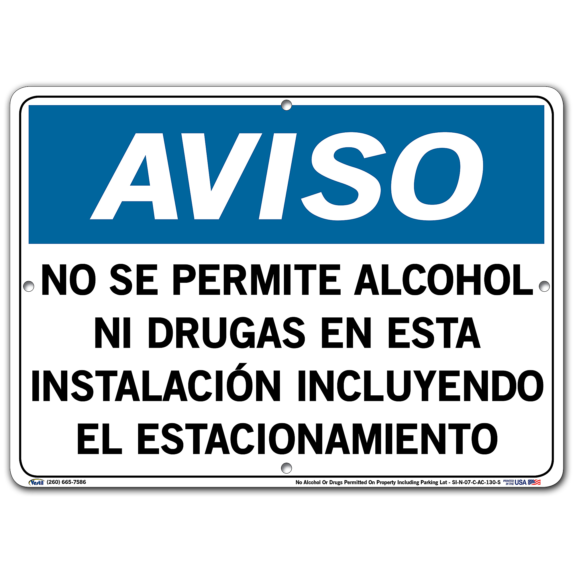 Vestil, Notice Sign (Spanish/Espanol) - Aluminum Composite, Sign ...