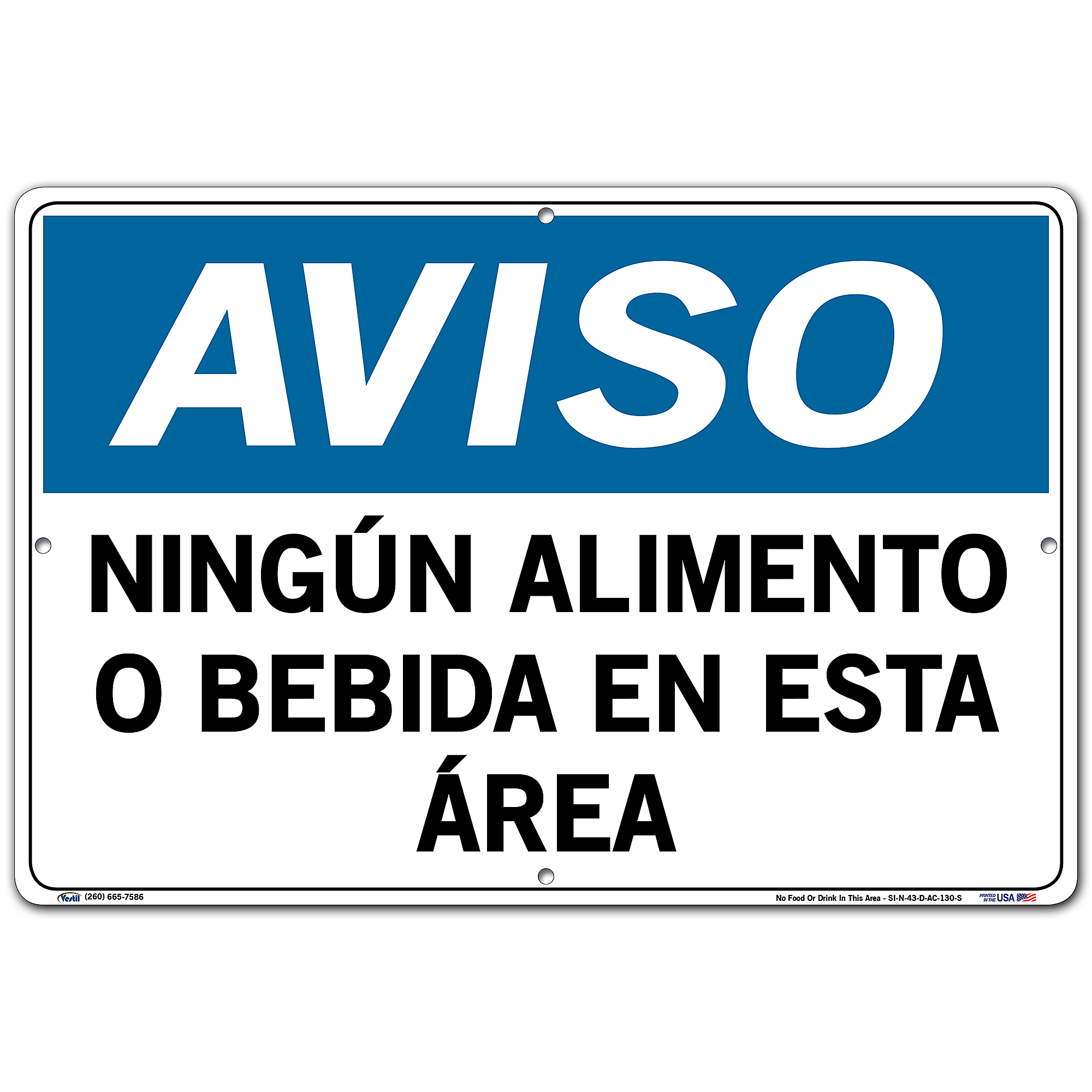 Vestil, Notice Sign (Spanish/Espanol) - Aluminum Composite, Sign ...