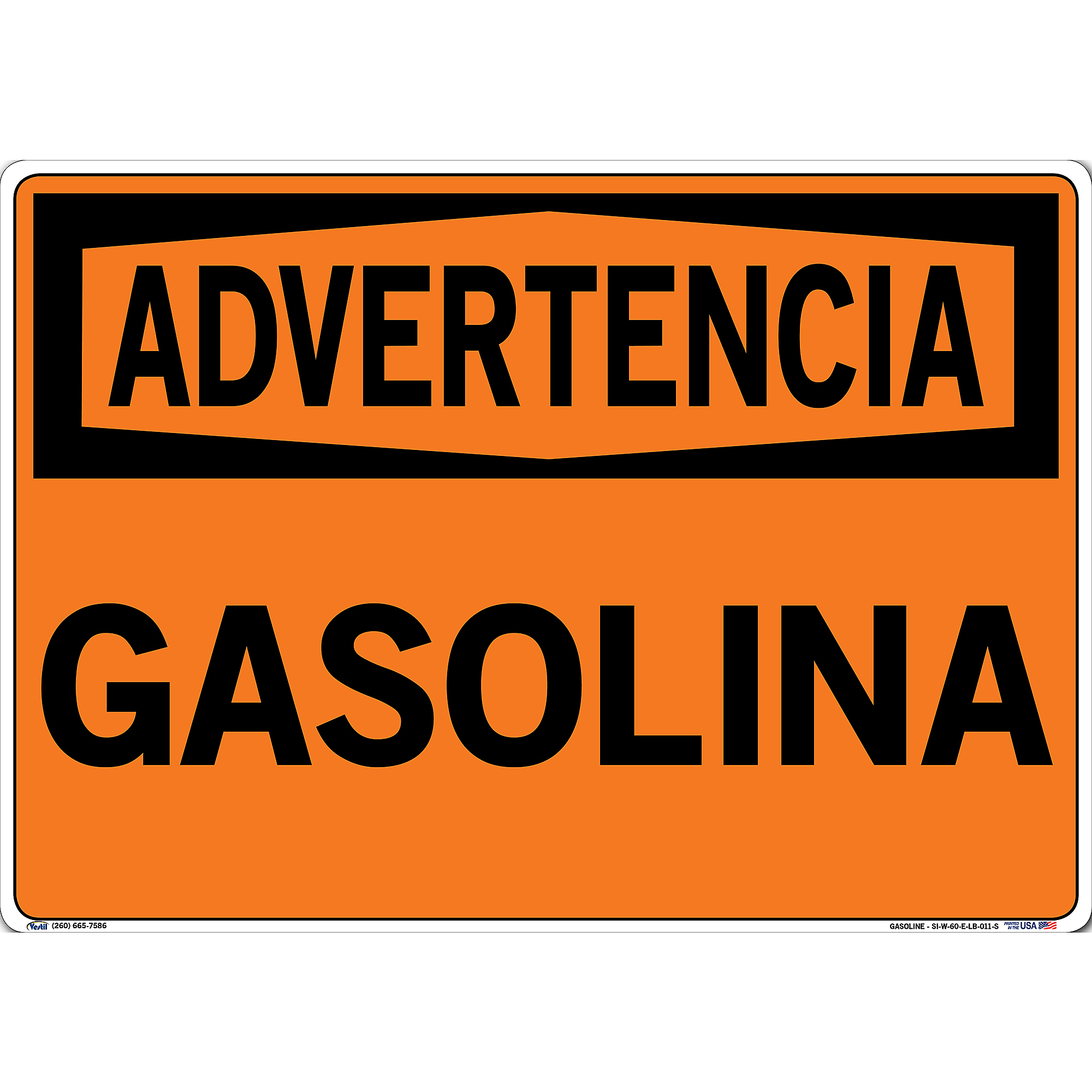 Vestil, Warning Sign (Spanish/Espanol) - Label/Decal, Sign Message ...