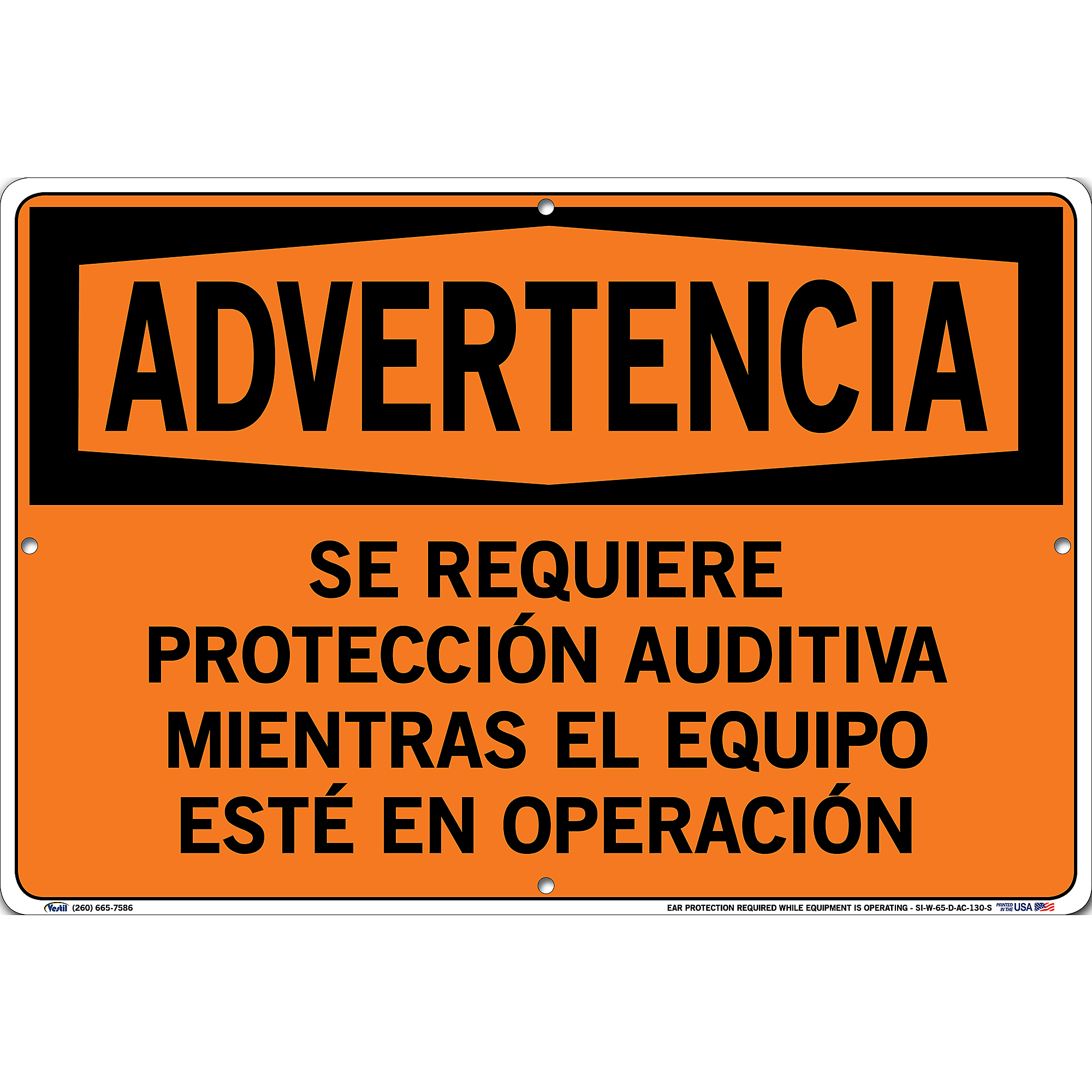 Vestil, Warning Sign (Spanish/Espanol) - Aluminum Composite, Sign ...