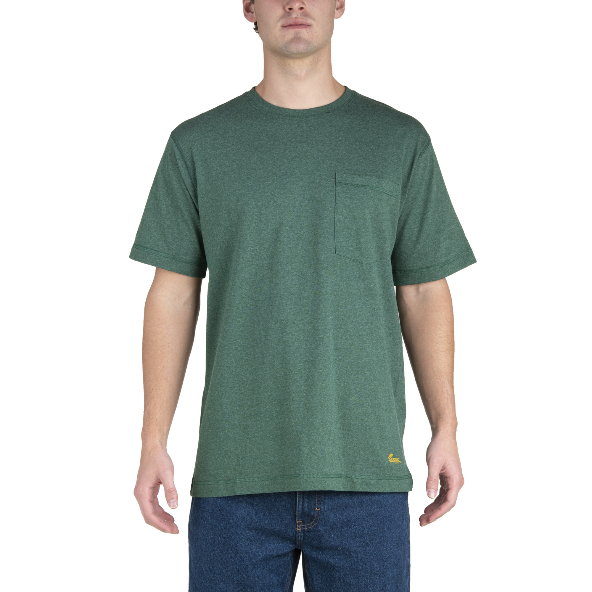 Berne Apparel, Lightweight Performance Tee-Style, Size 6XLT, Color Pine ...