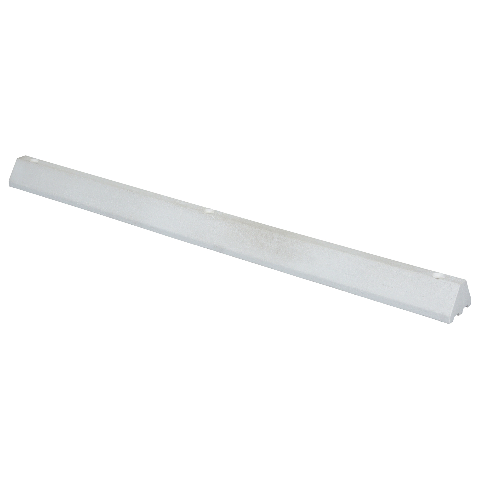 Vestil CAR STOP RECYCLED PLASTIC WHITE 72in., Length 72 in, Height 4 in ...