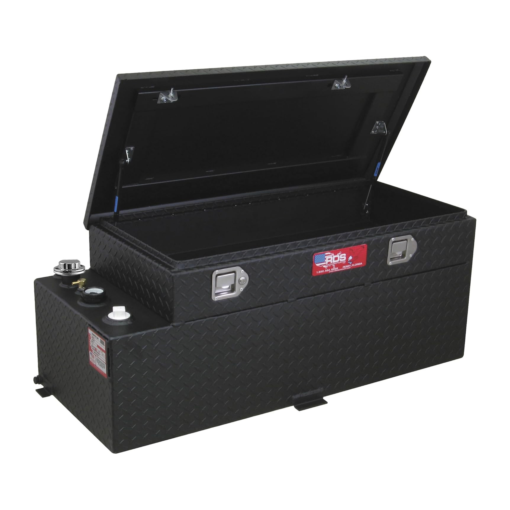 RDS Aluminum Transfer Fuel Tank Toolbox Combo, 60-Gallon, Rectangular ...