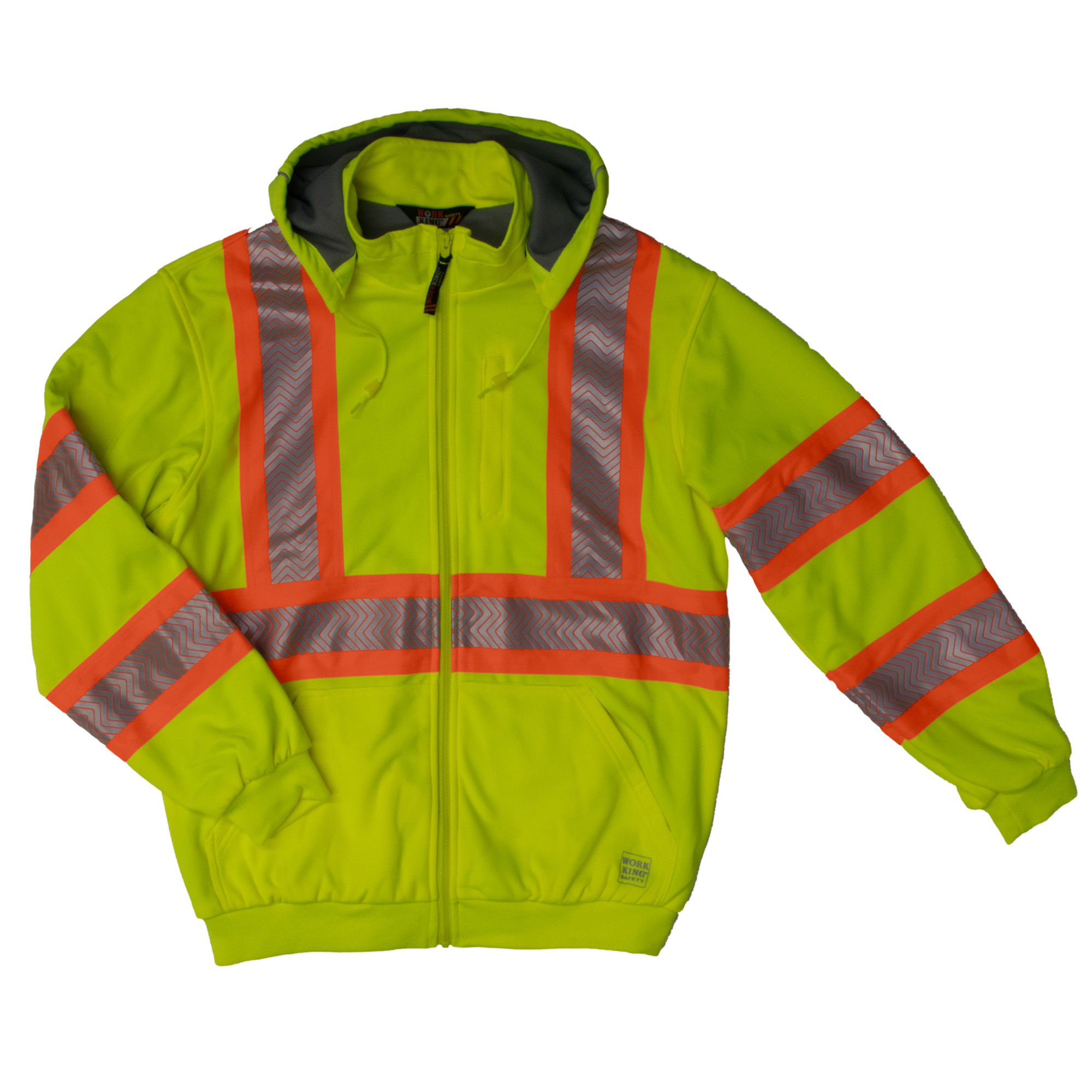 Tough Duck, Thermal Lined Safety Hoodie, Size M, Color FLUORESCENT ...