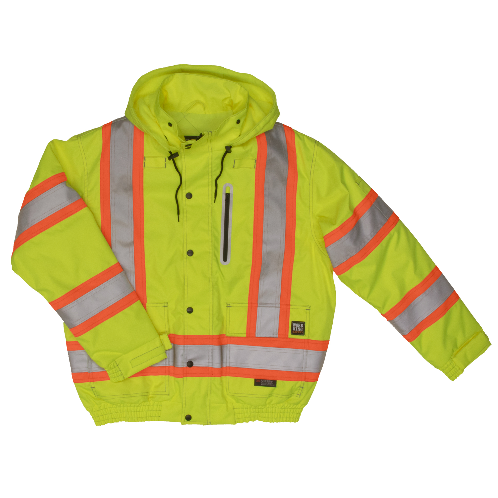 Tough Duck, Safety Bomber, Size S, Color FLUORESCENT GREEN, Model ...