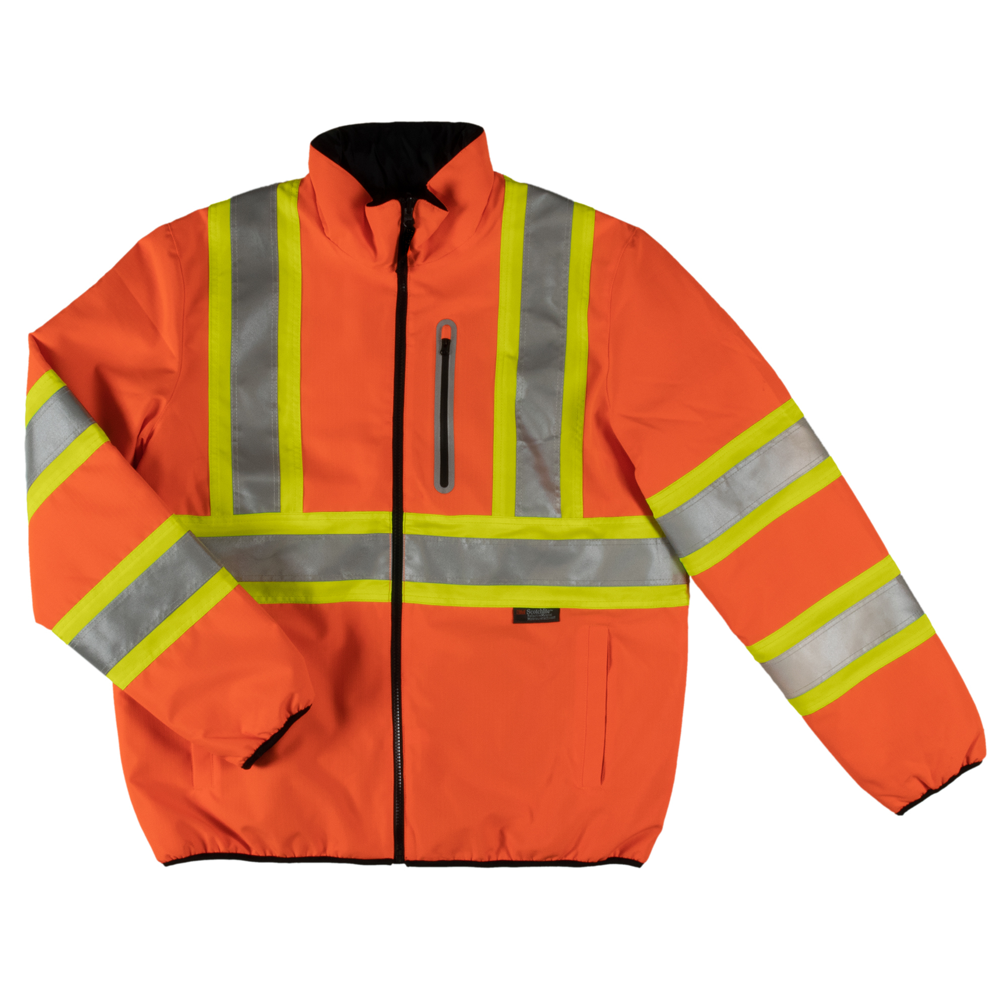 Tough Duck, Reversible Safety Jacket, Size XL, Color FLUORESCENT GREEN ...