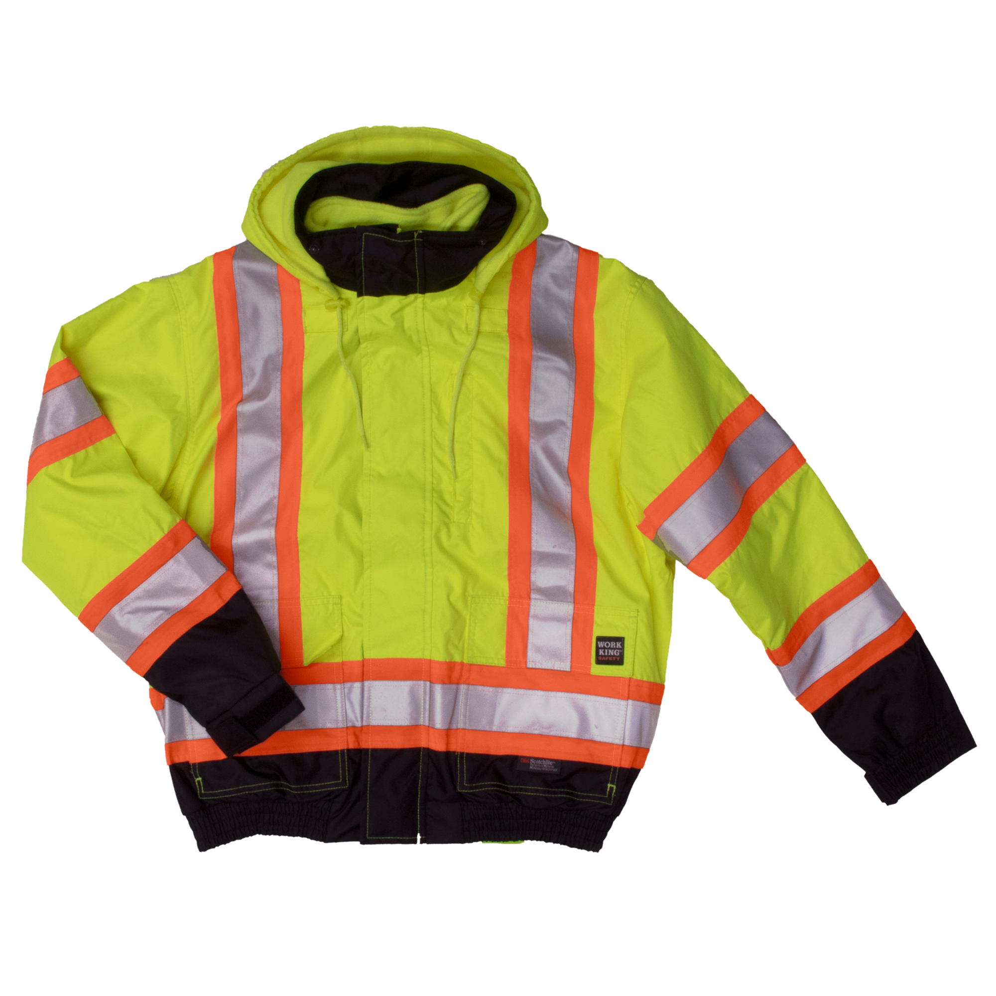 Tough Duck, 3in.-1 Safety Jacket, Size 4XL, Color FLUORESCENT GREEN ...