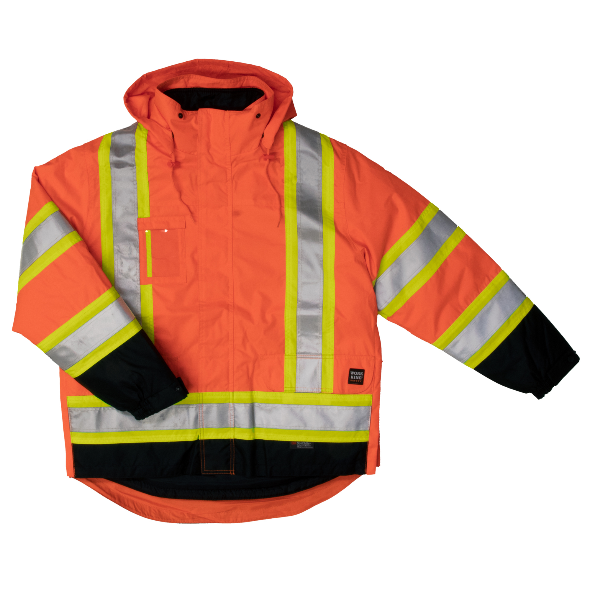 Tough Duck, 5in.1 Safety Jacket, Size 3XLT, Color FLUORESCENT ORANGE ...