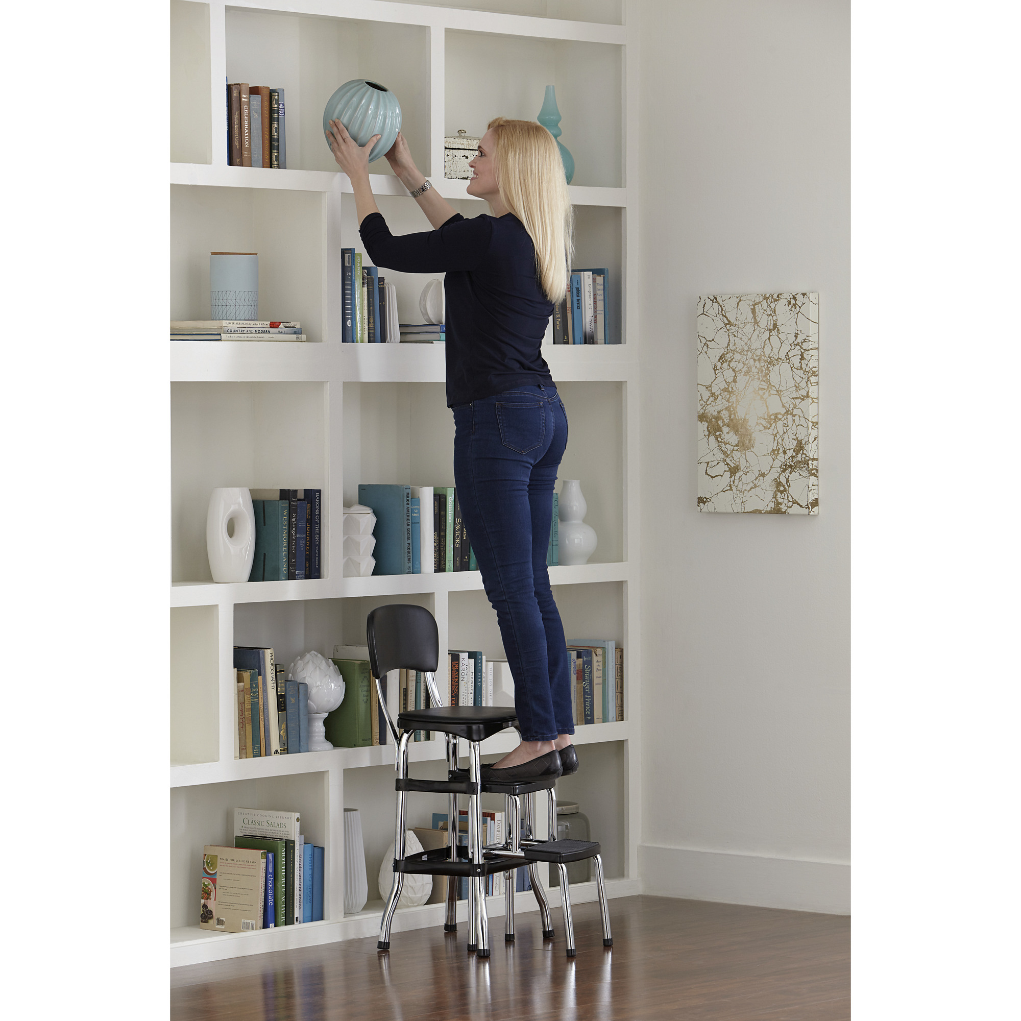 Cosco, Stylaire Retro Chair/StepStool with Pull-Out Steps, Height 2.94 ...