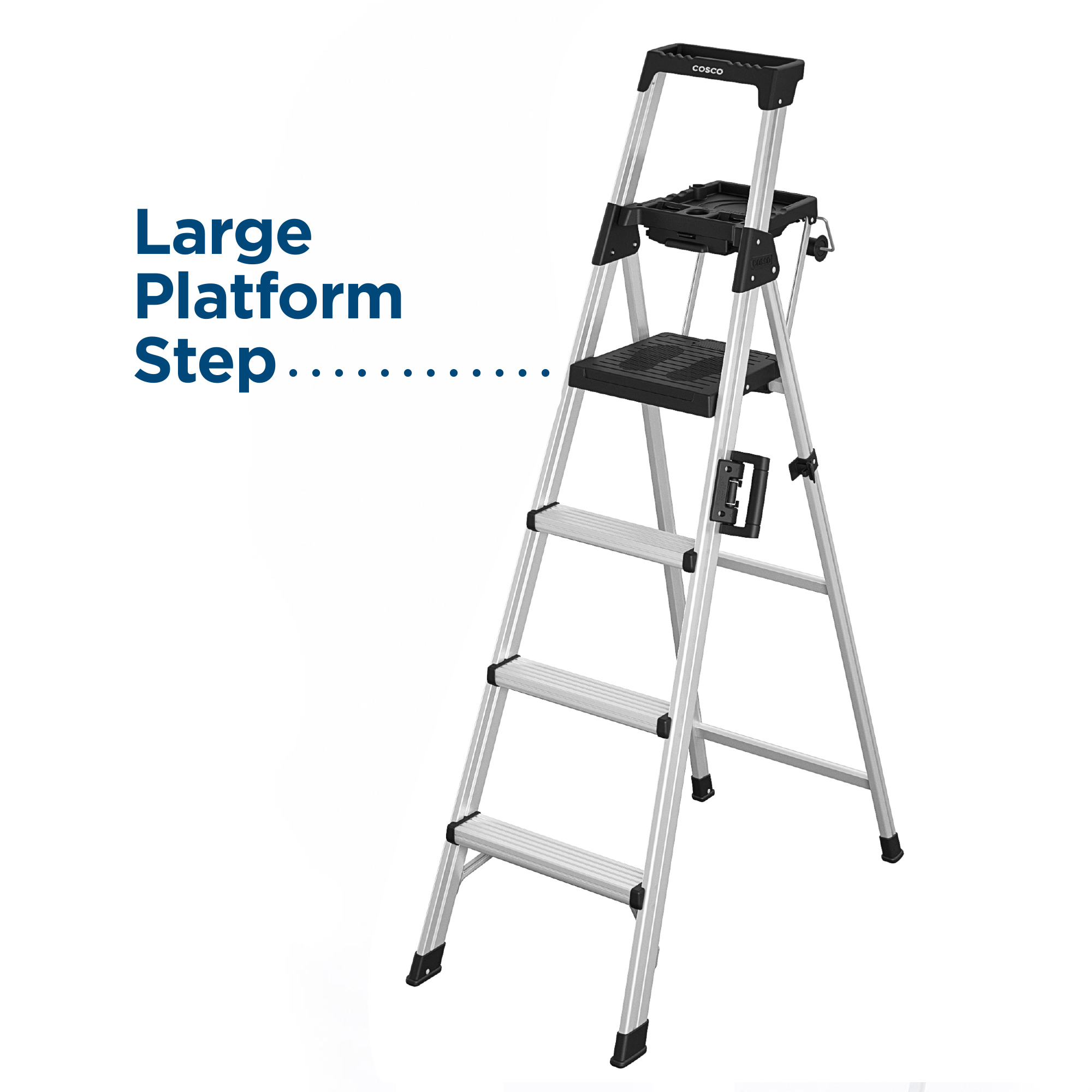 Cosco 6ft. Aluminum Step Ladder, 300lb. Capacity, Model# 2061AABLKE ...
