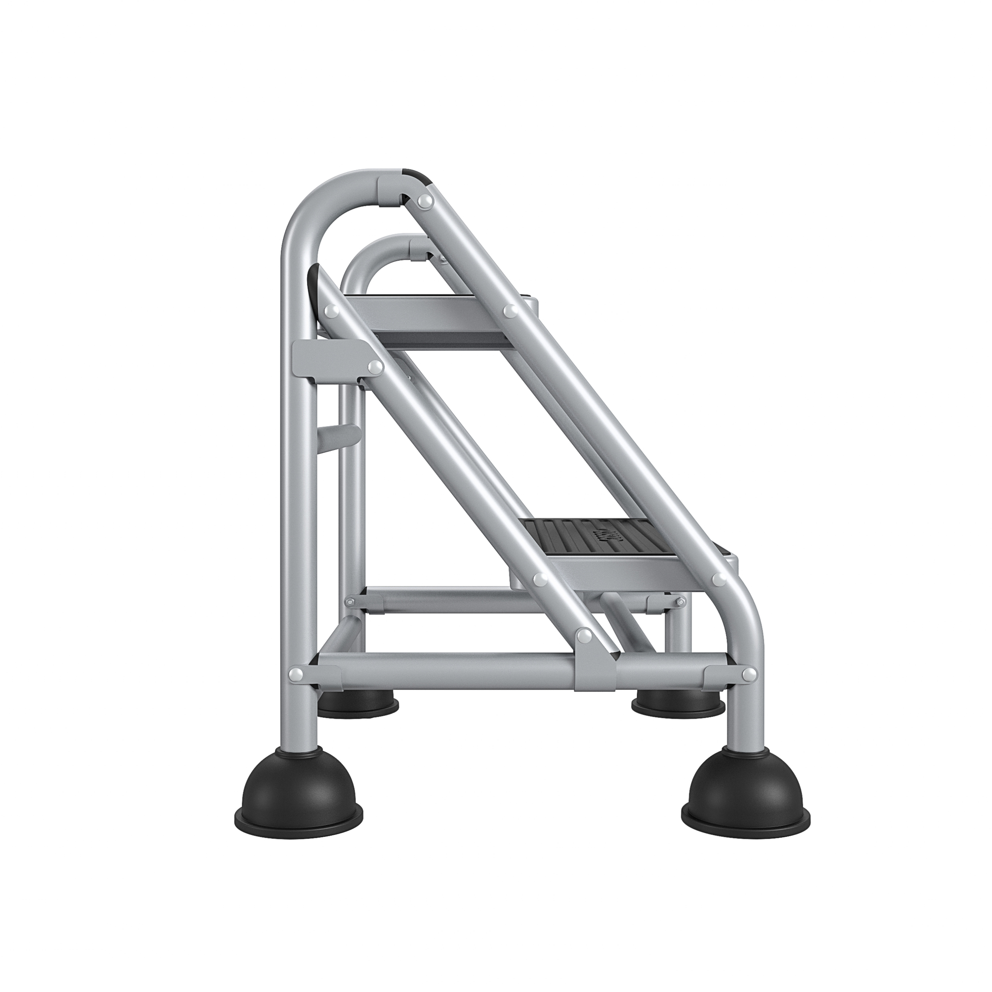 Cosco 2-Step Commercial Rolling Step Ladder, 300lb. Capacity, Steel ...