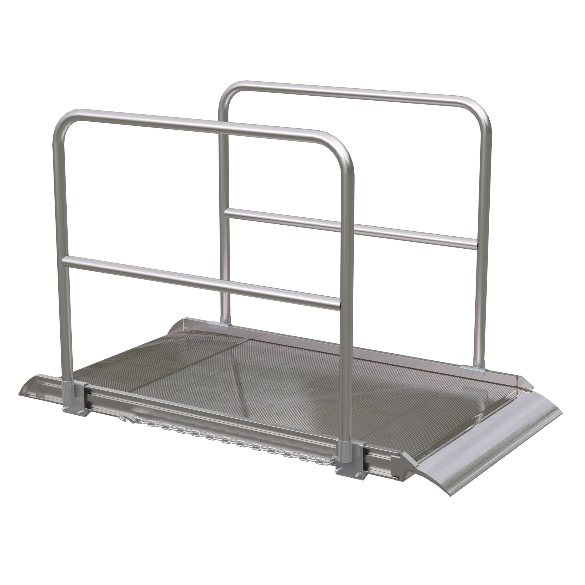 Vestil 72in. Walk Ramp w/Handrails, Aluminum, 2800lb. Capacity, Model ...