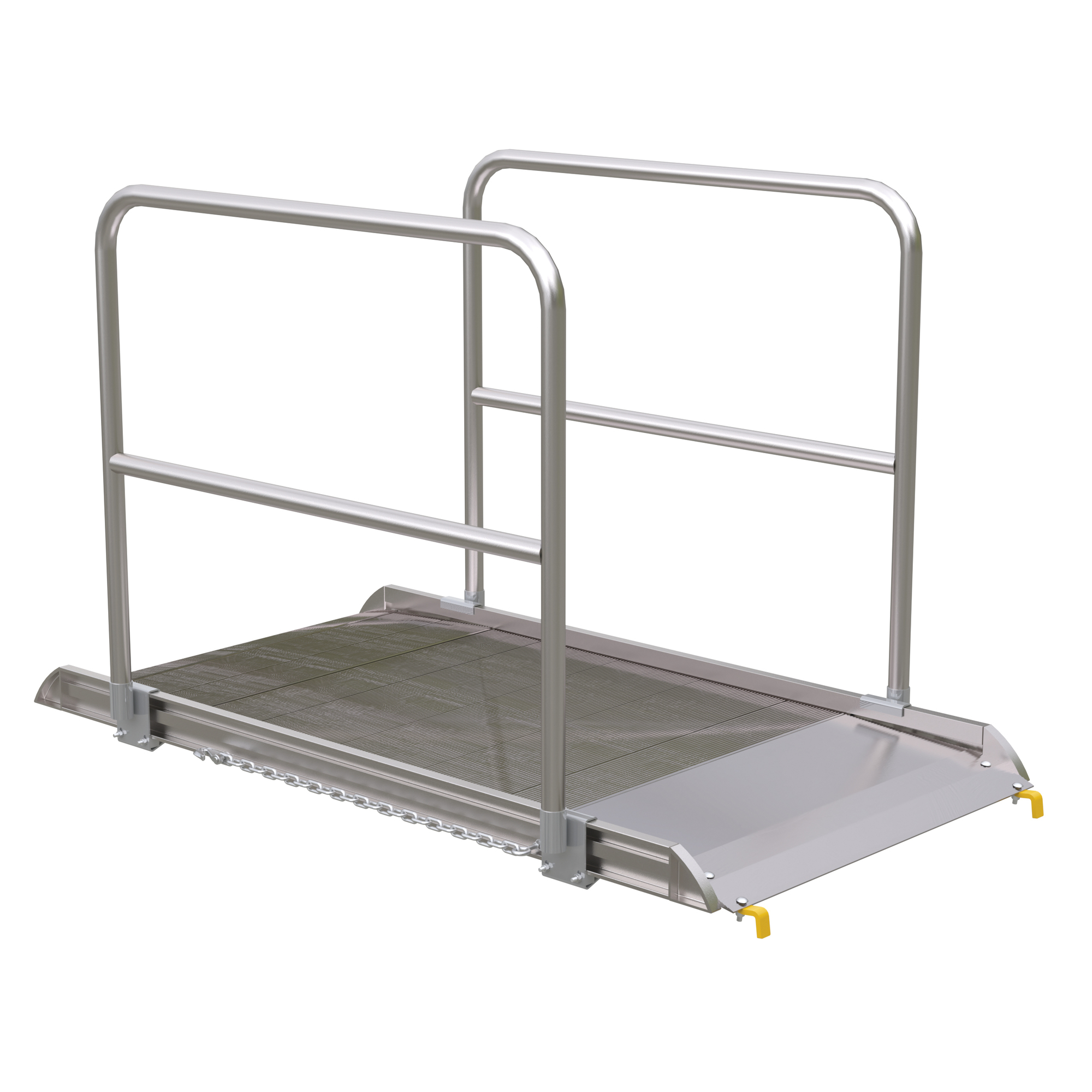 Vestil 72in. Walk Ramp w/Handrails, Aluminum, 2800lb. Capacity, Model ...