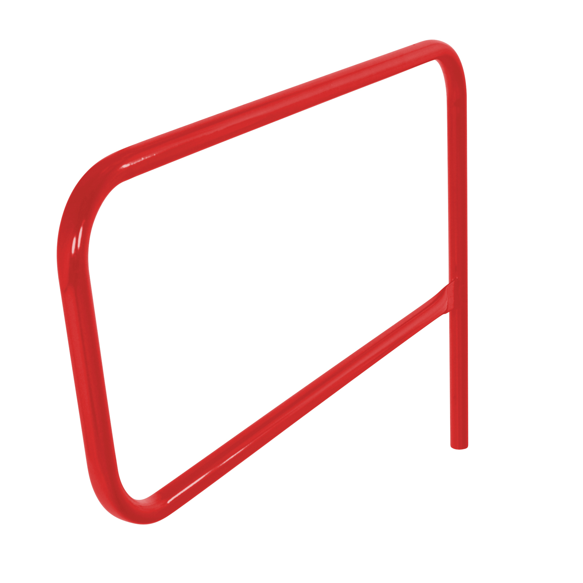 Vestil, red pipe safety railing gate-p shaped 48x36 Length 56.813 in ...