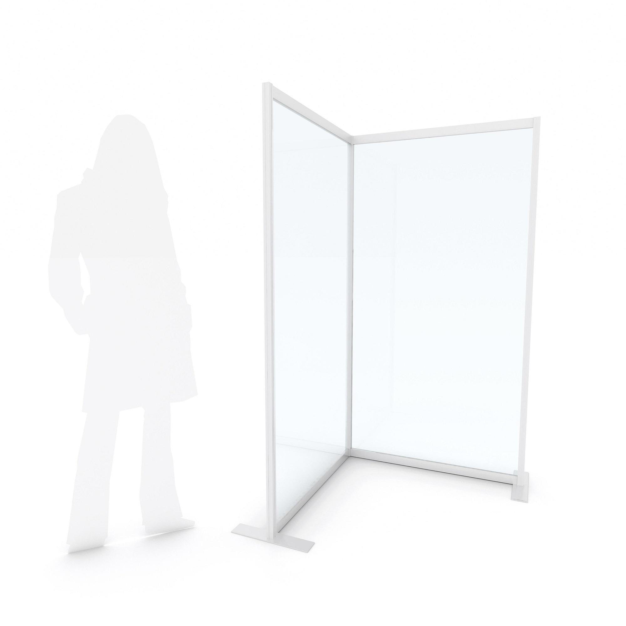 Quantum-Safety Corner Rigid Floor Partition - 2 Print PVC Panels ...