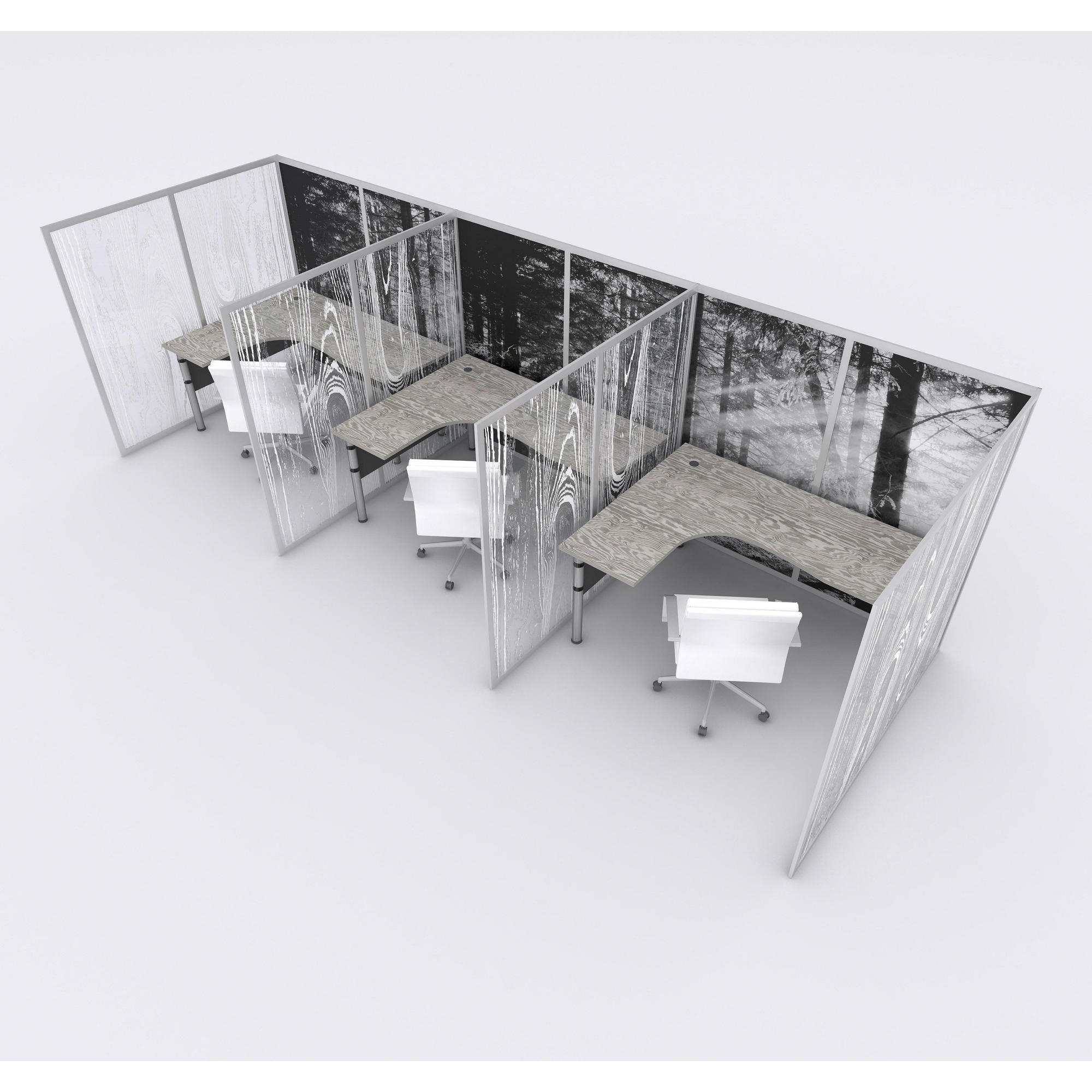 Quantum-Safety, Framed Office Cubicle with Solid Print Inserts ...