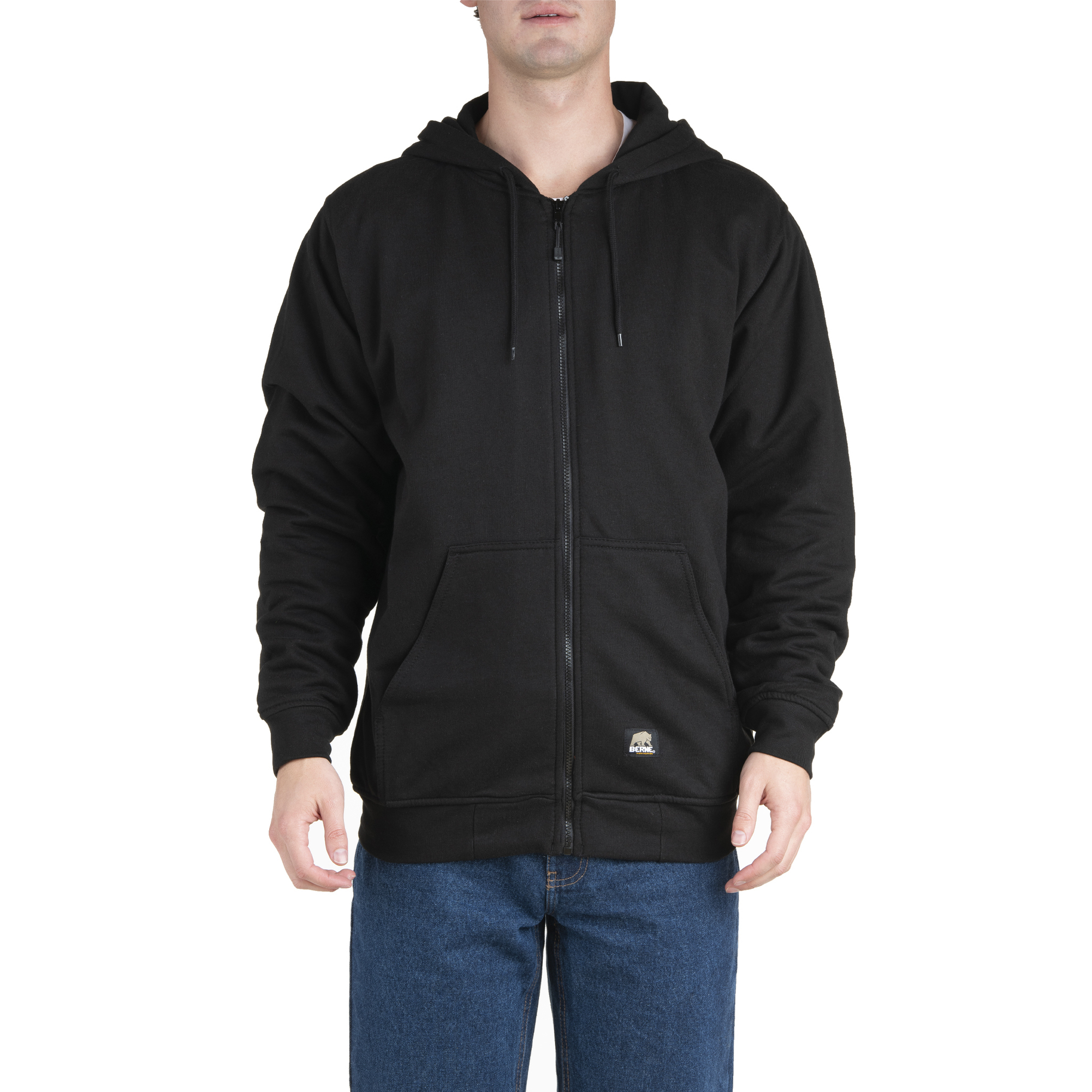 Berne Apparel Thermal Lined Hooded Sweatshirt, Size 6XLT, Color Black ...