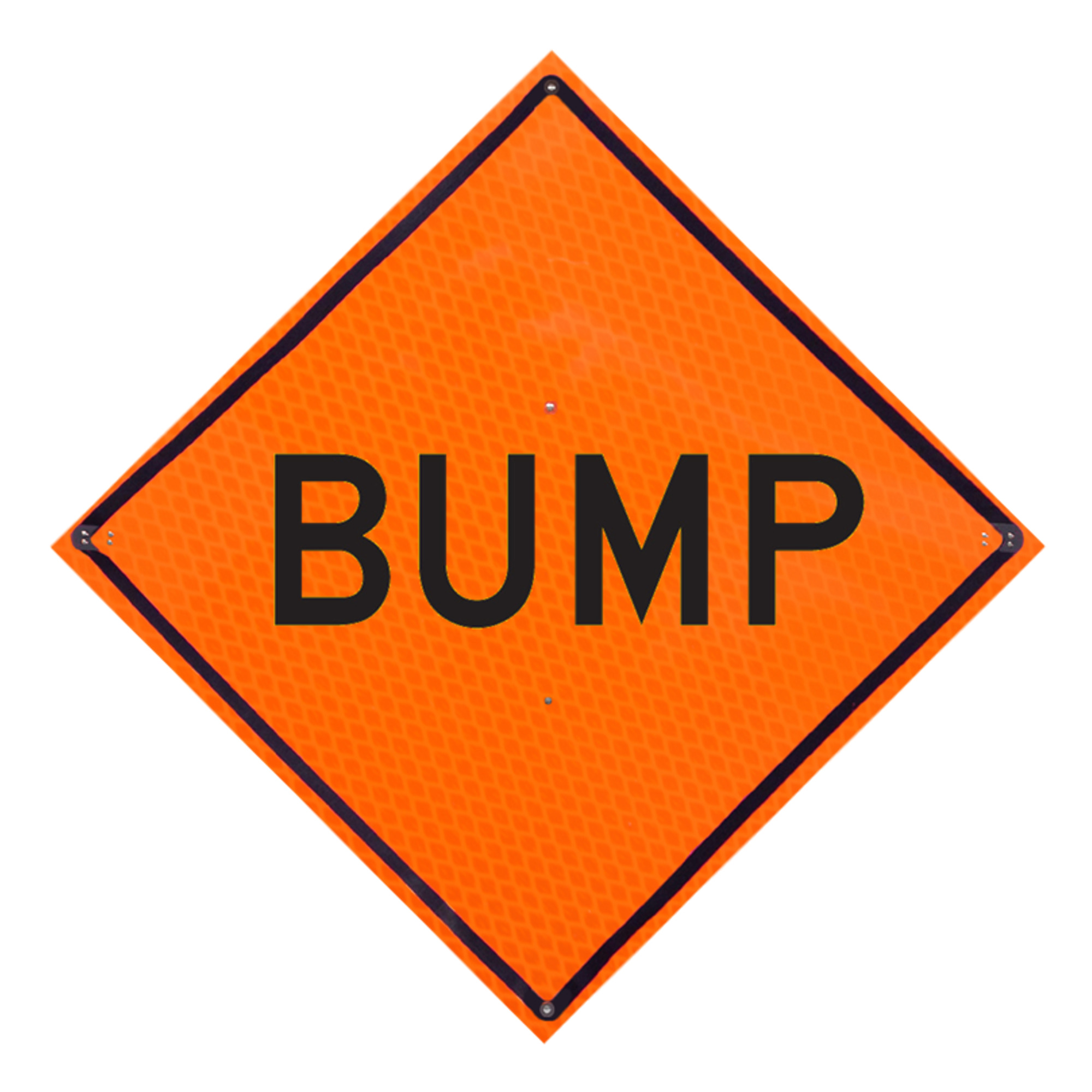 Eastern Metal, Diamond Grade Roll-up Sign, Sign Message Bump, Height 48 ...