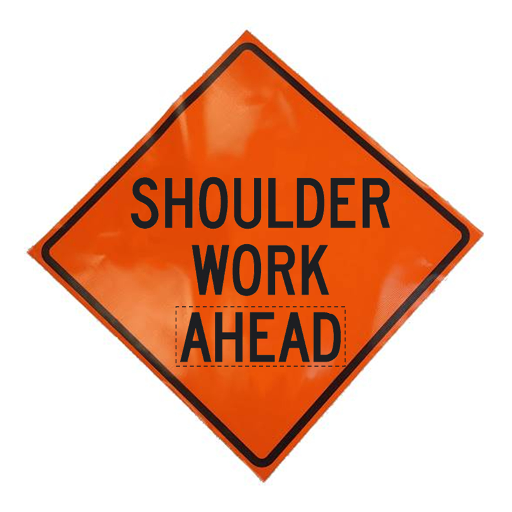 Eastern Metal, Fluorescent Vinyl Roll-up Sign w/Provision, Sign Message ...