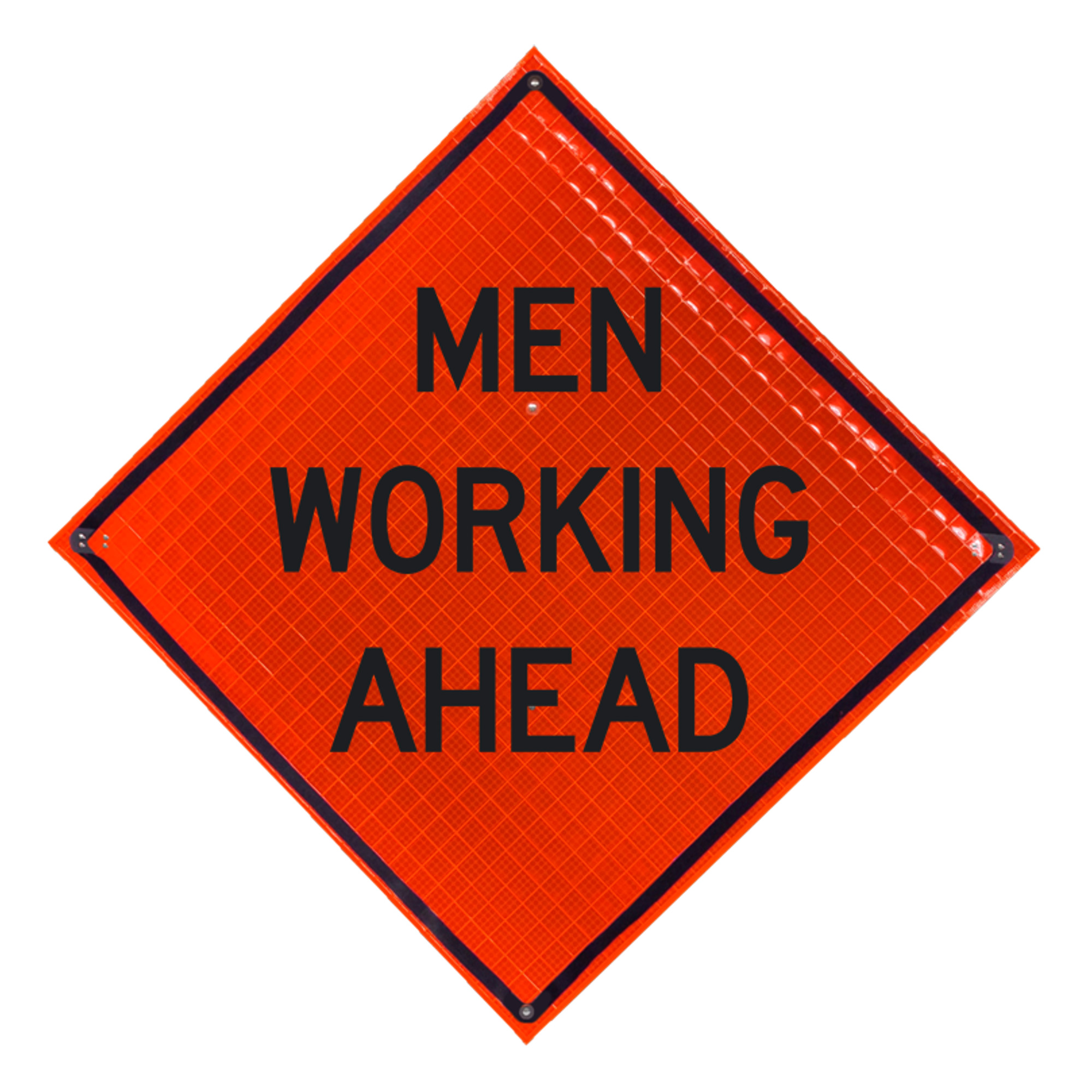 Eastern Metal, Super Bright Roll-up Sign, Sign Message Men Working ...