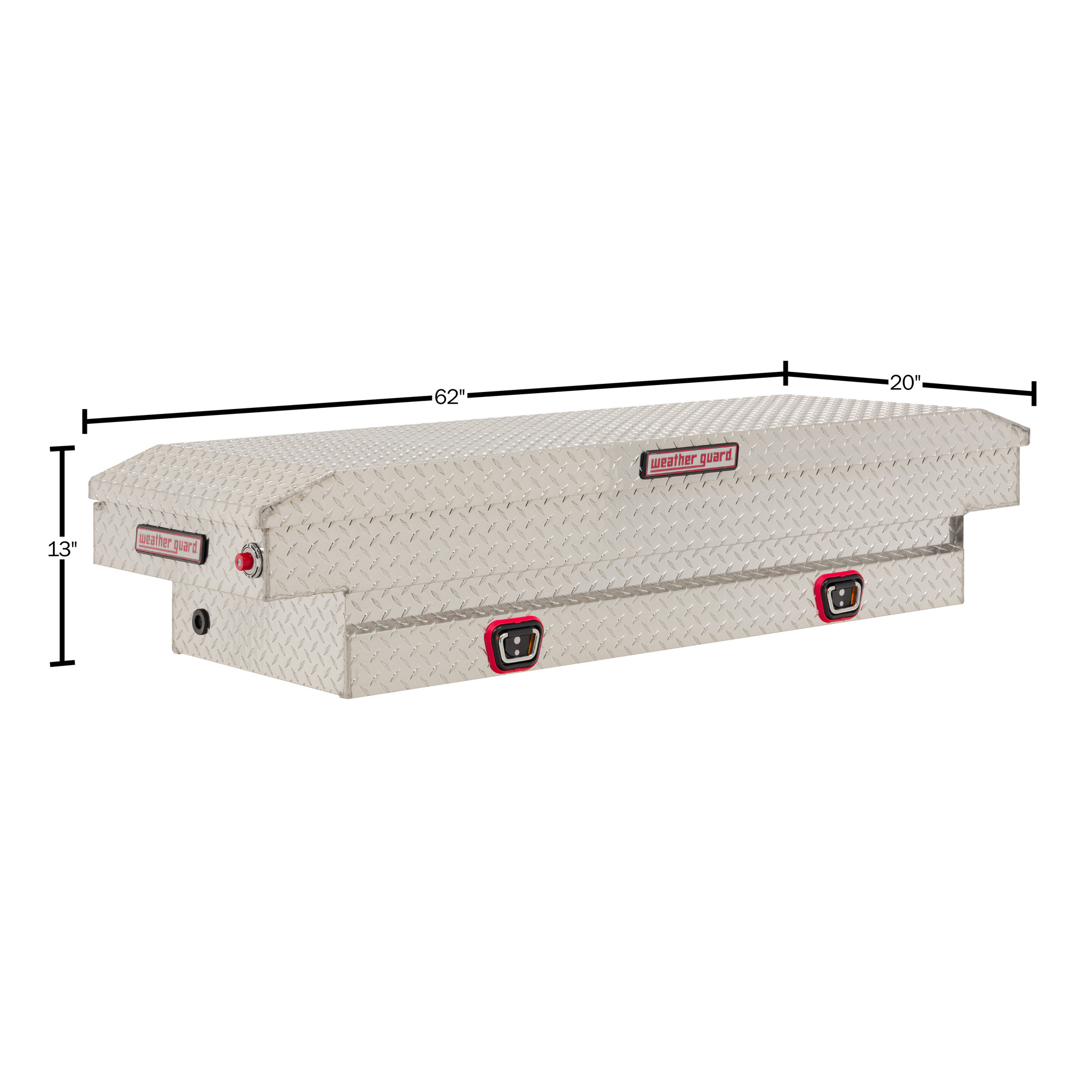 Weather Guard 62in. Saddle Box, Width 20.25 in, Body Material Aluminum ...