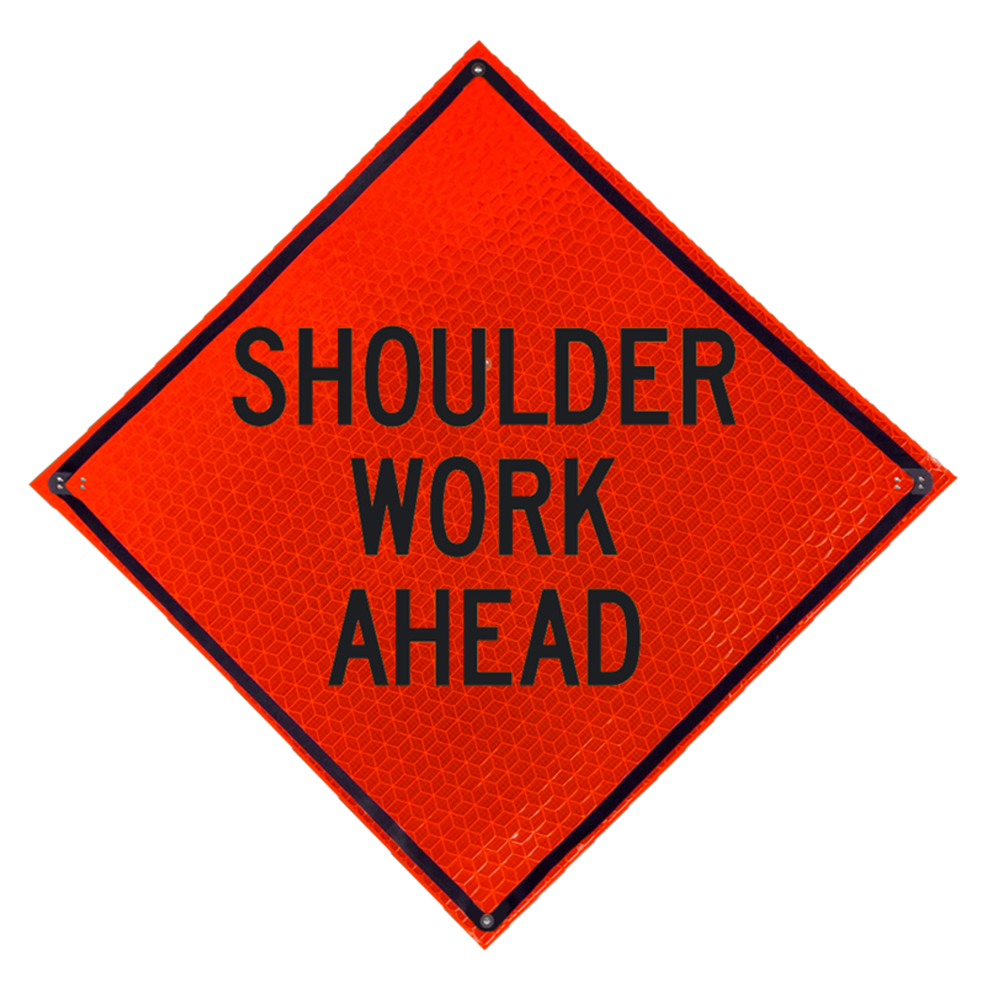 Eastern Metal, Marathon Roll-up Sign, Sign Message Shoulder Work Ahead ...