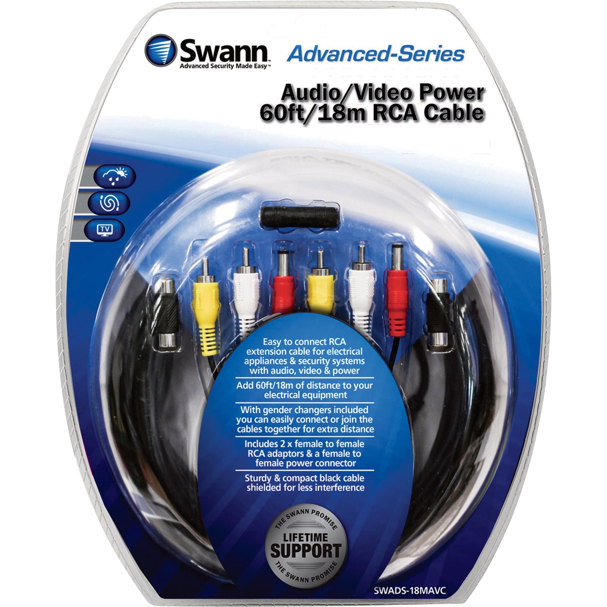 Swann Communications Audio/Video Power Cable — 60ft.L, Model# SWADS ...