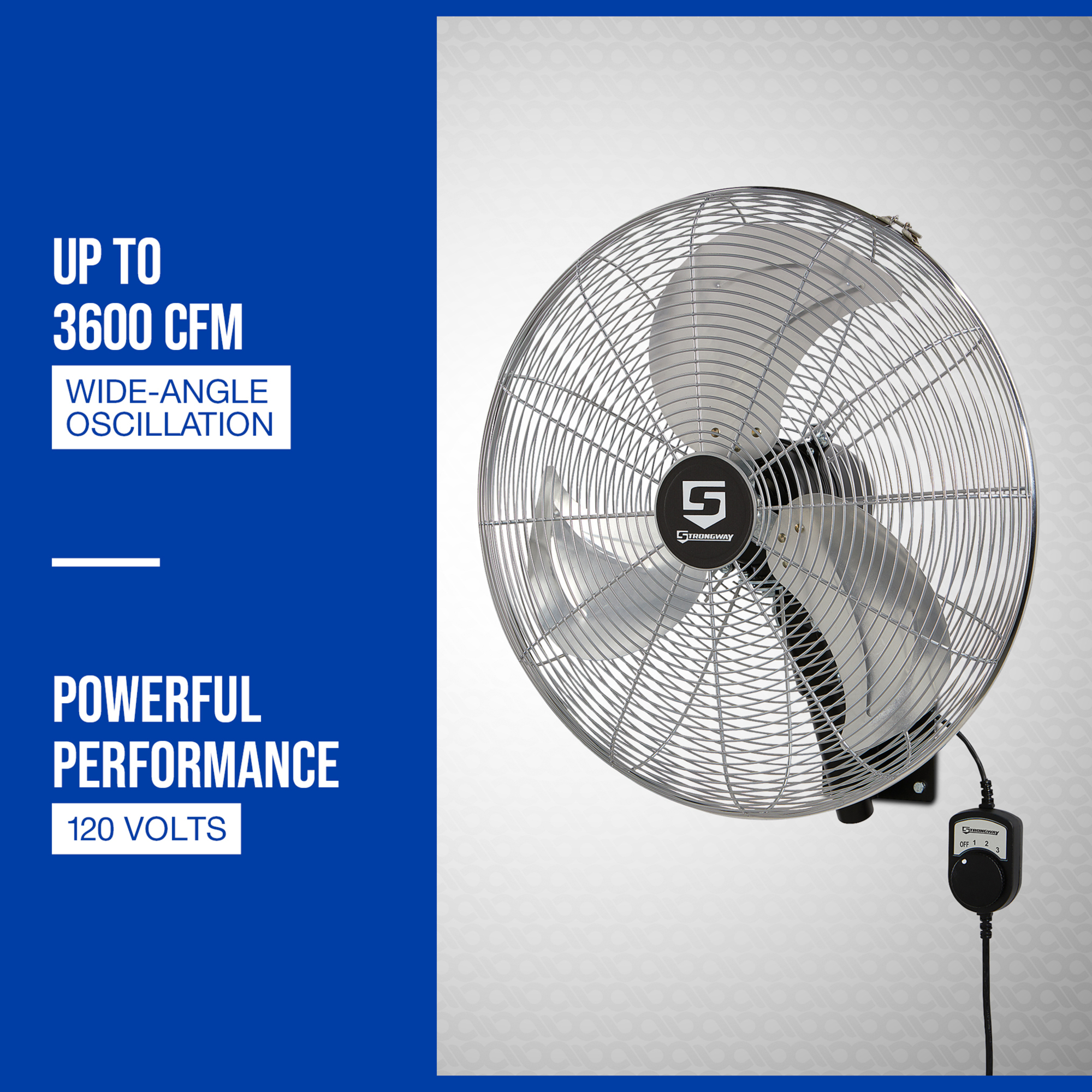 Strongway 20in. Oscillating Wall-Mount Fan, 3600 CFM | Northern Tool