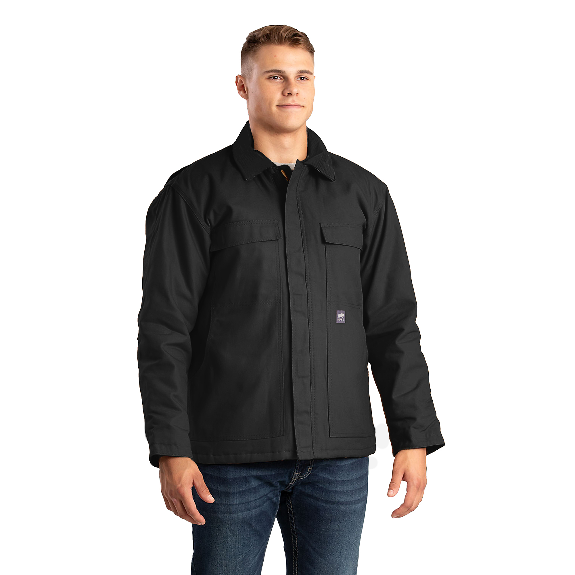 Berne Apparel, Heritage Chore Coat,Duck, Size 4XLT, Color Black, Model ...