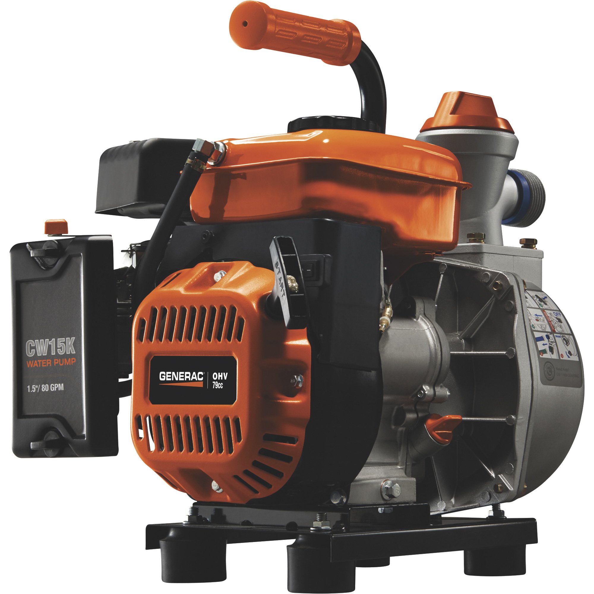 Generac Clean Water Pump with Hose Kit — 1.5in. Ports, 4800 GPH ...
