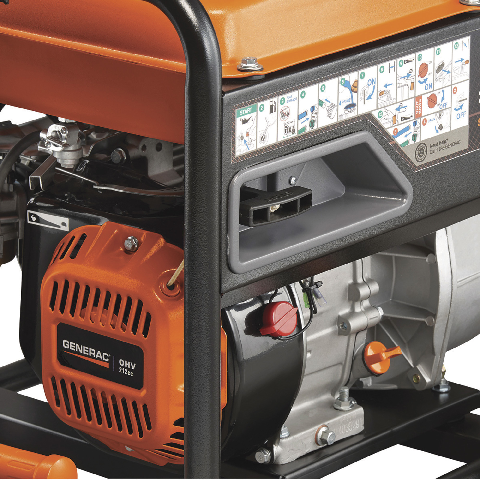 Generac Self-Priming Semi-Trash Water Pump with Accessory Kit, 2in ...