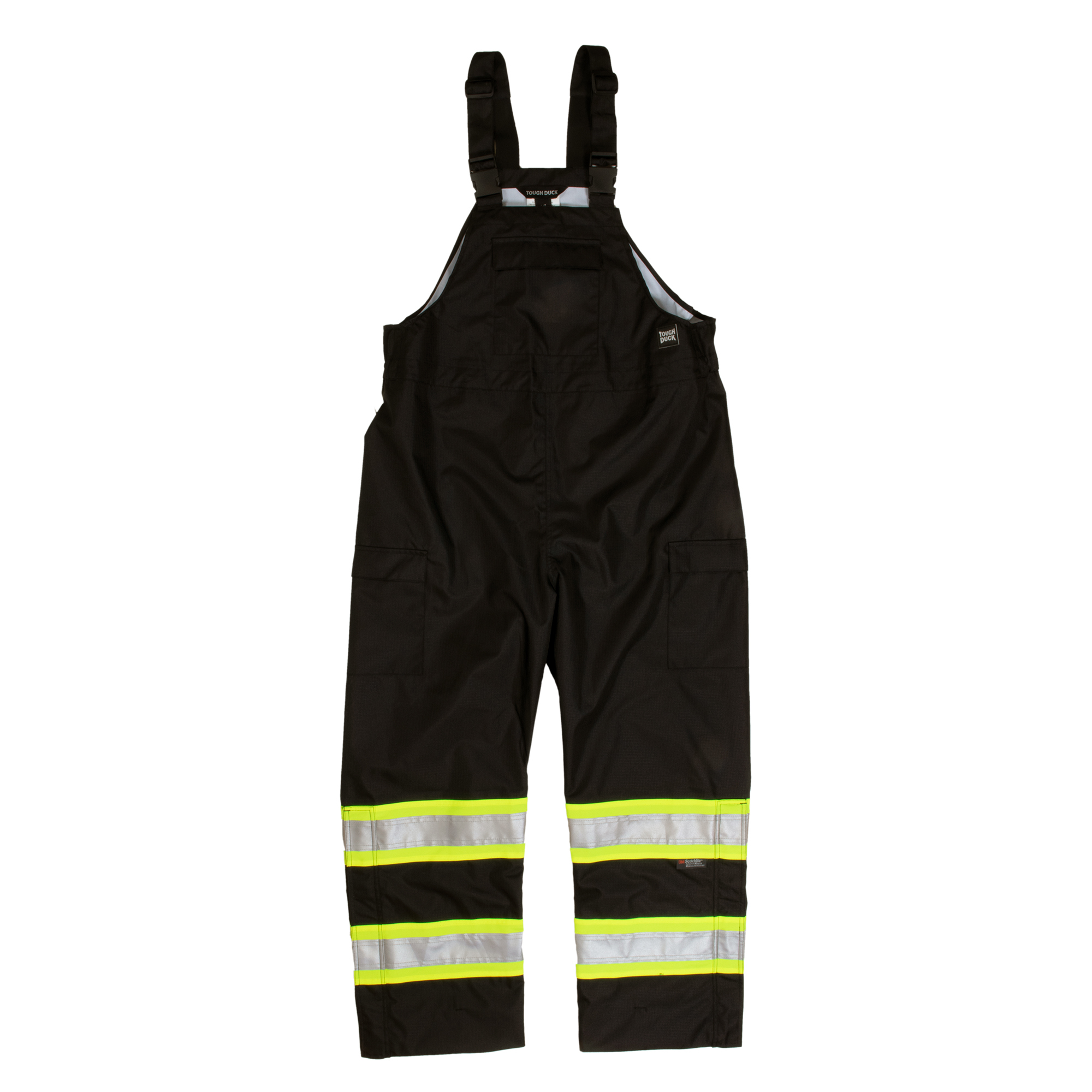 Tough Duck, Safety Rain Bib Overall, Size 4XL, Color Black, Model ...