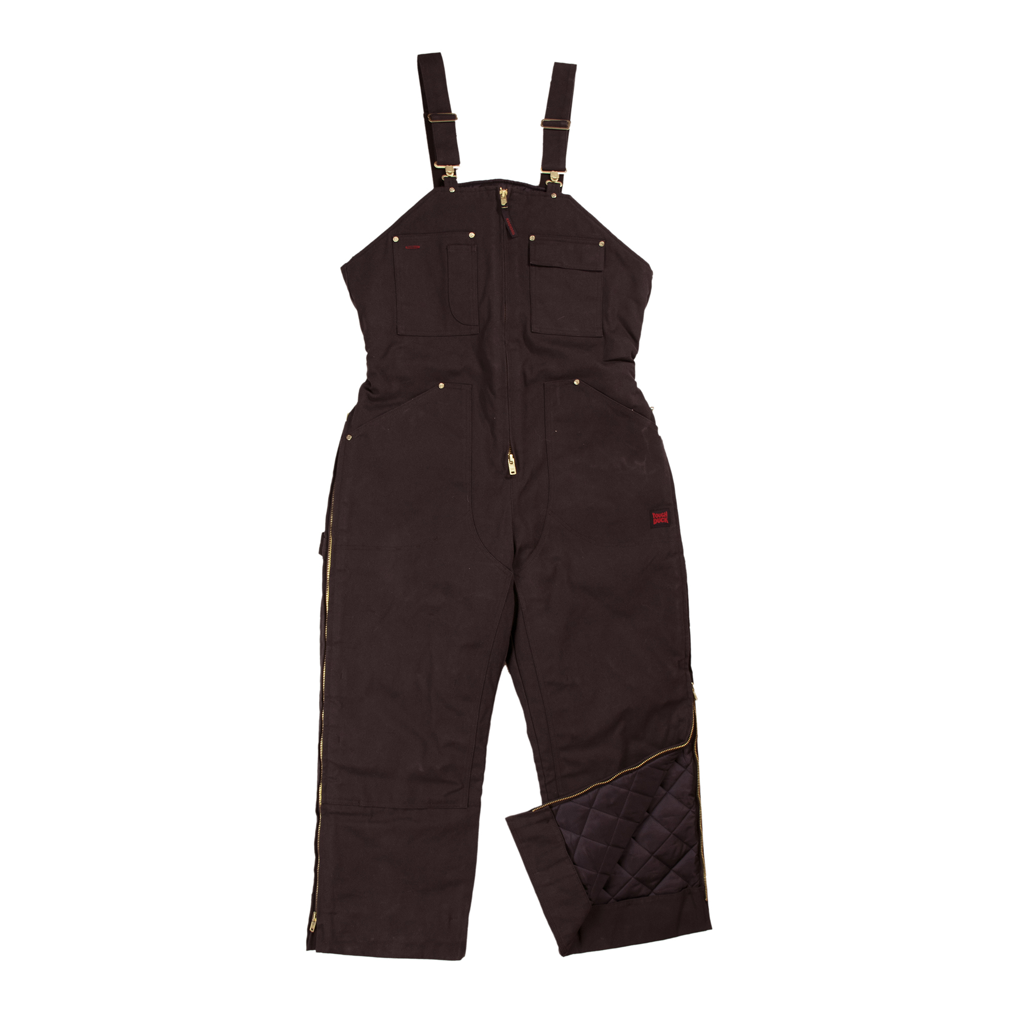 Tough Duck, Insulated Bib Overall, Size 4XL, Color Dark Brown, Model ...