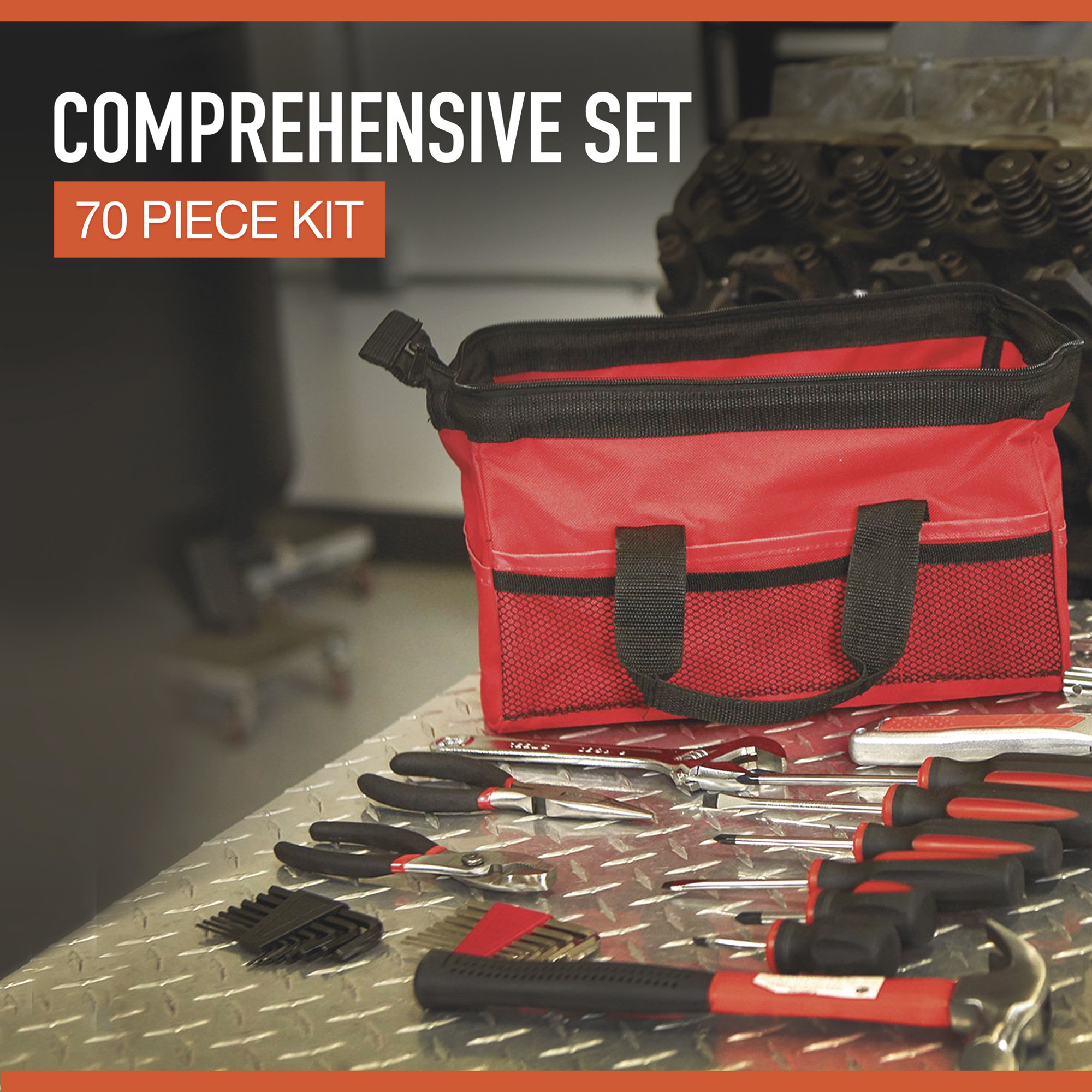 Ironton Tool Bag Set, 70-Pc., 1/4in. and 3/8in. Drive | Northern Tool