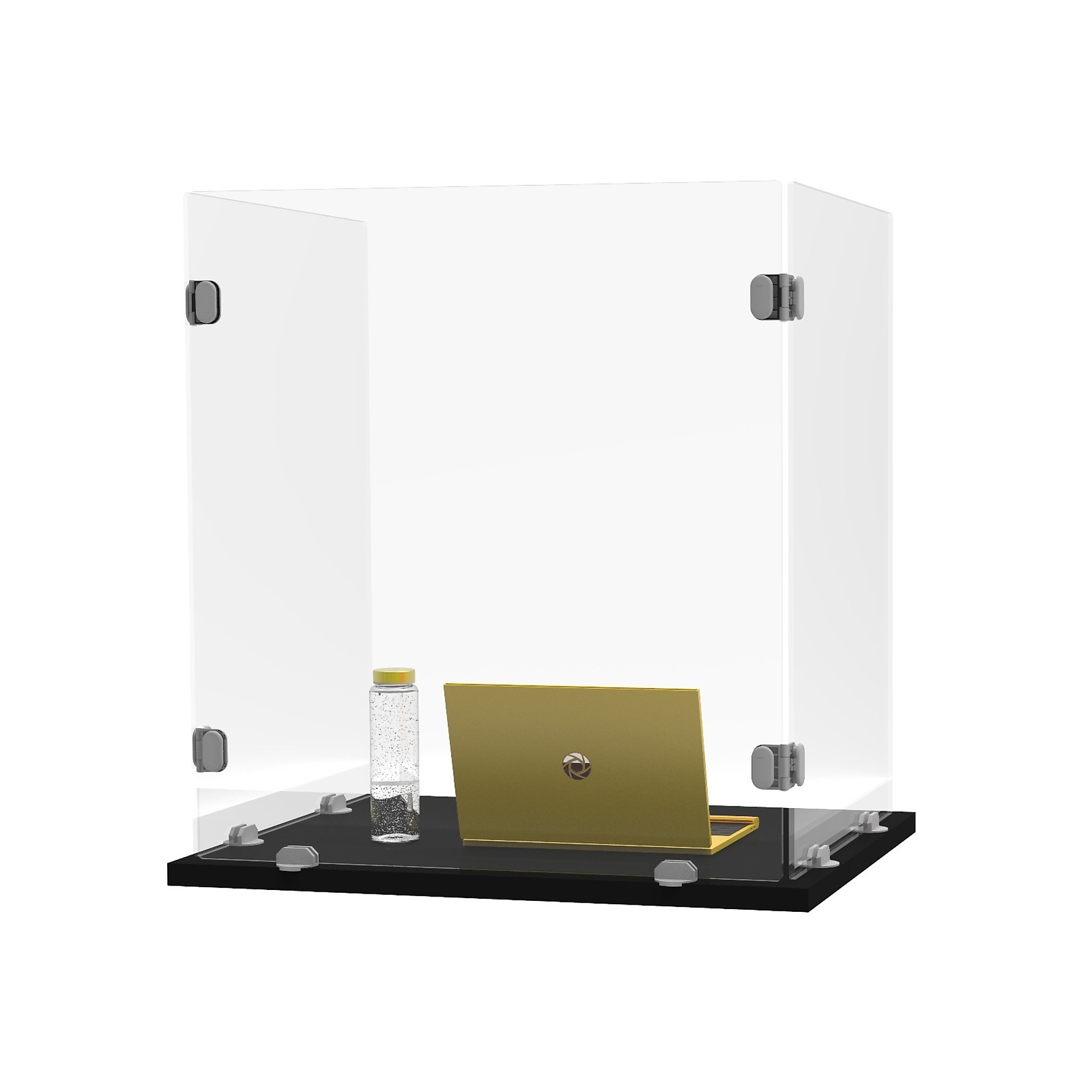 Luxor RECLAIM- Trifold Desk Shield Freestanding Clear, , Model# DIV3P ...