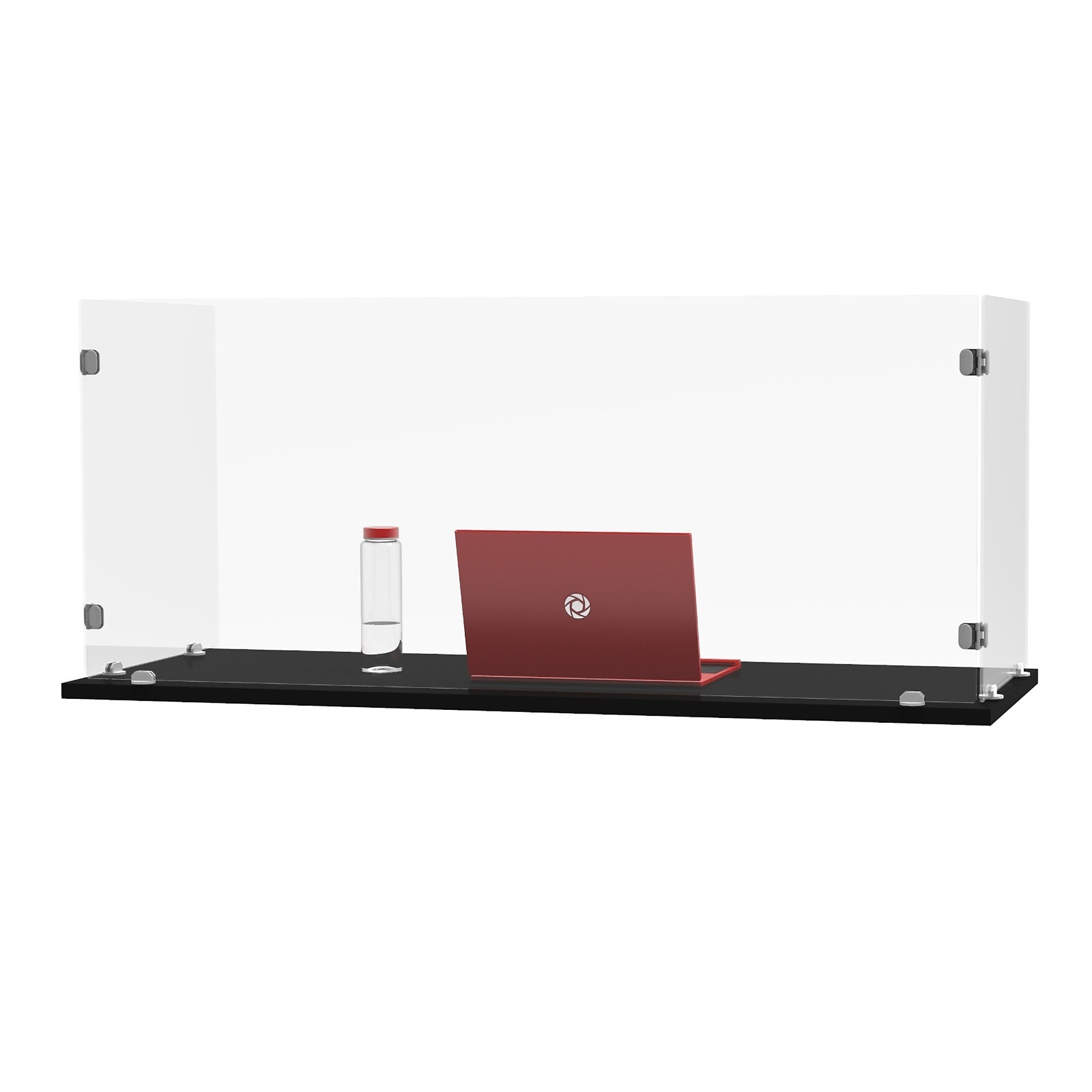 Luxor RECLAIM- Trifold Desk Shield Freestanding Clear, , Model# DIV3P ...