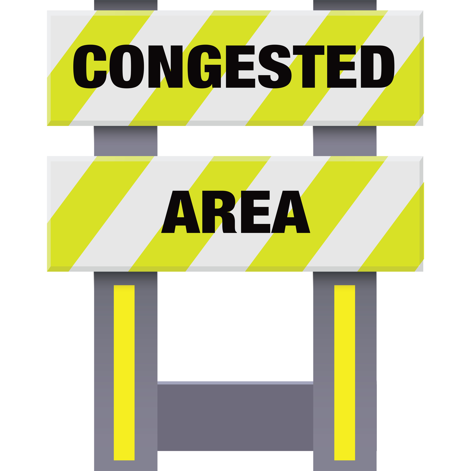 Vestil, Congested Area FSB Yellow, Material Corrugated Plastic, Height ...