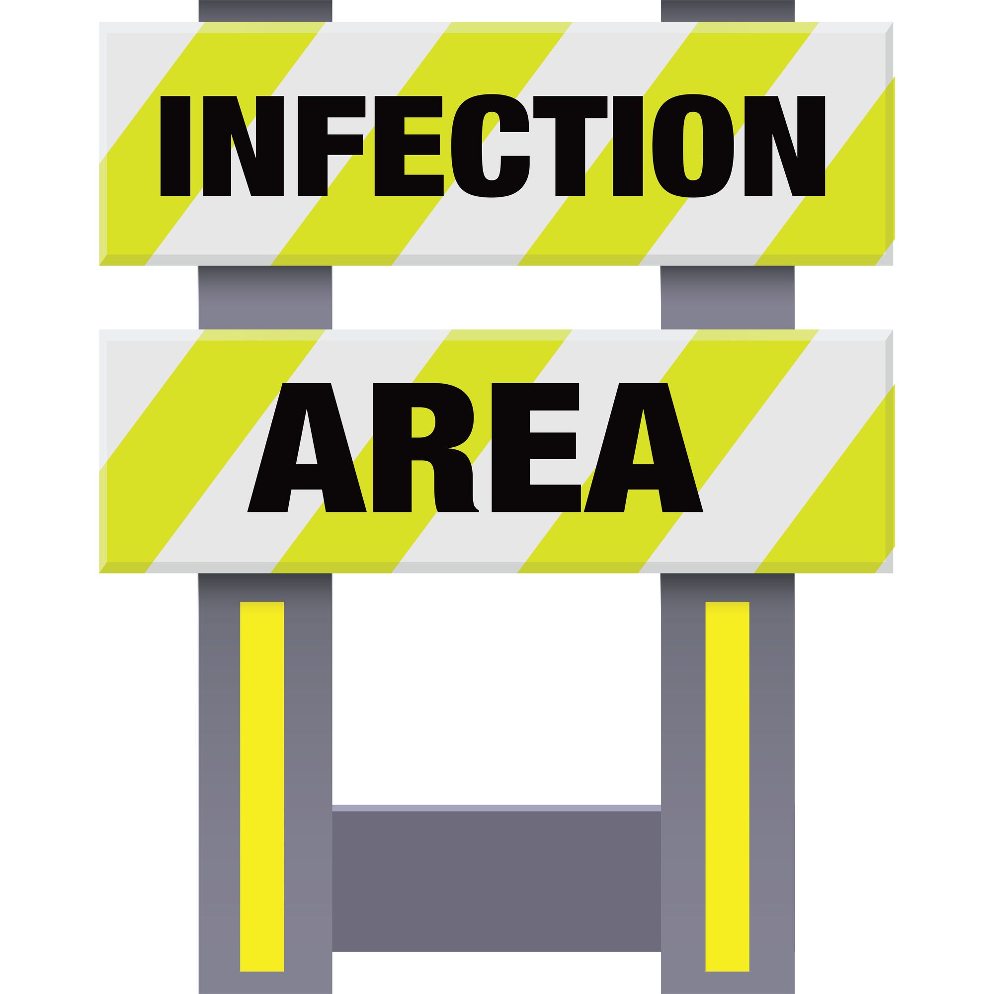 Vestil, Infection Area FSB Yellow, Material Corrugated Plastic, Height ...