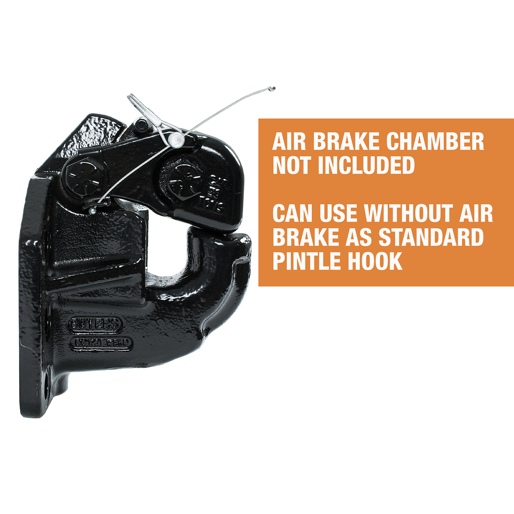 Buyers Products, 50 Ton Truck Towing Mounted Tow Pintle Hook - Air Comp ...