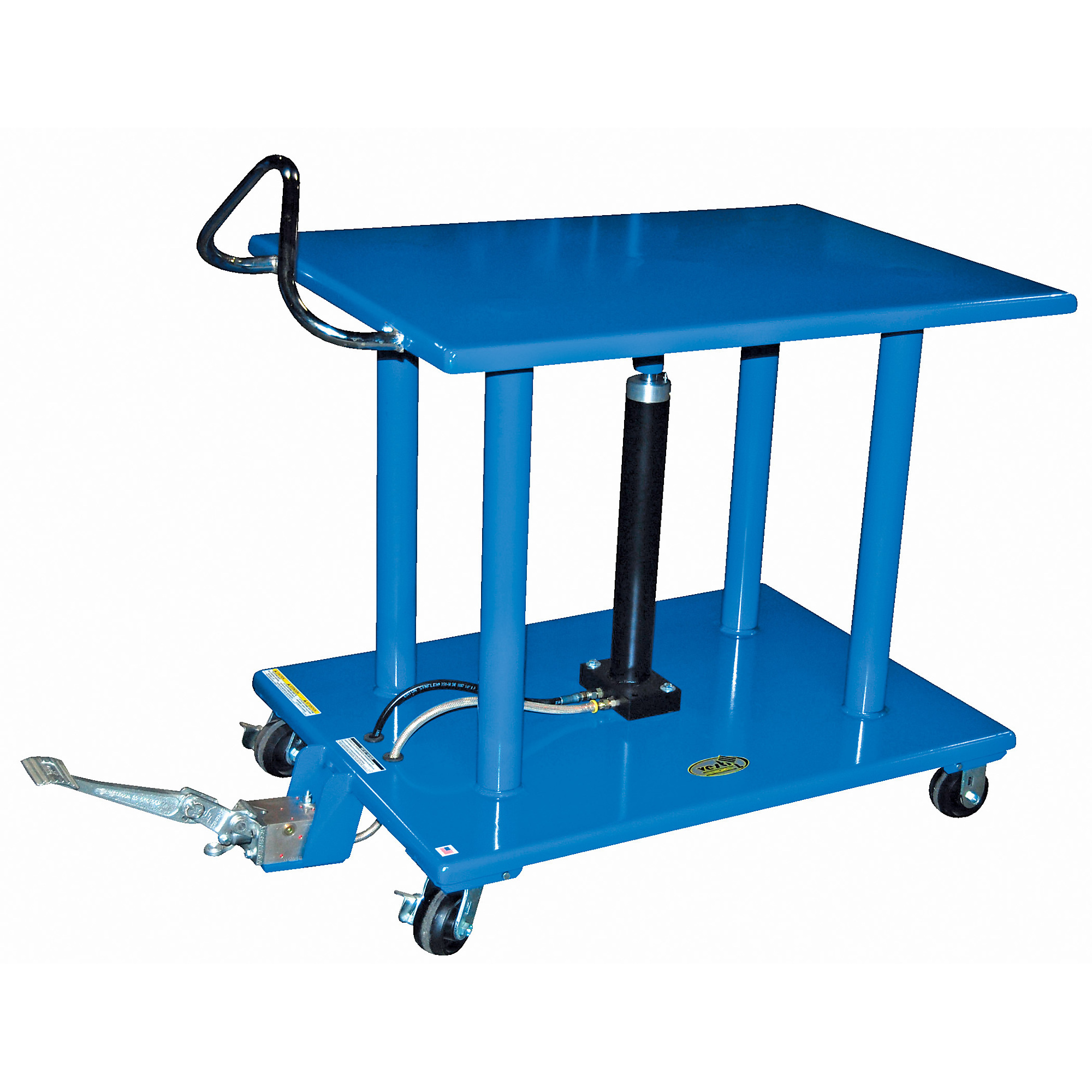 Vestil, Steel Hydraulic Post Table, Capacity 4000 lb, Lowered Height 36 ...