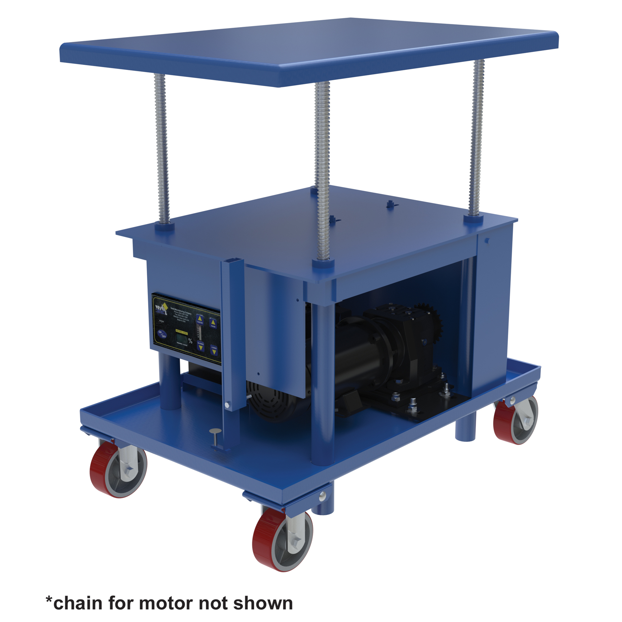 Vestil, 30x48 DC High Profile Post Table, Capacity 2000 lb, Lowered ...