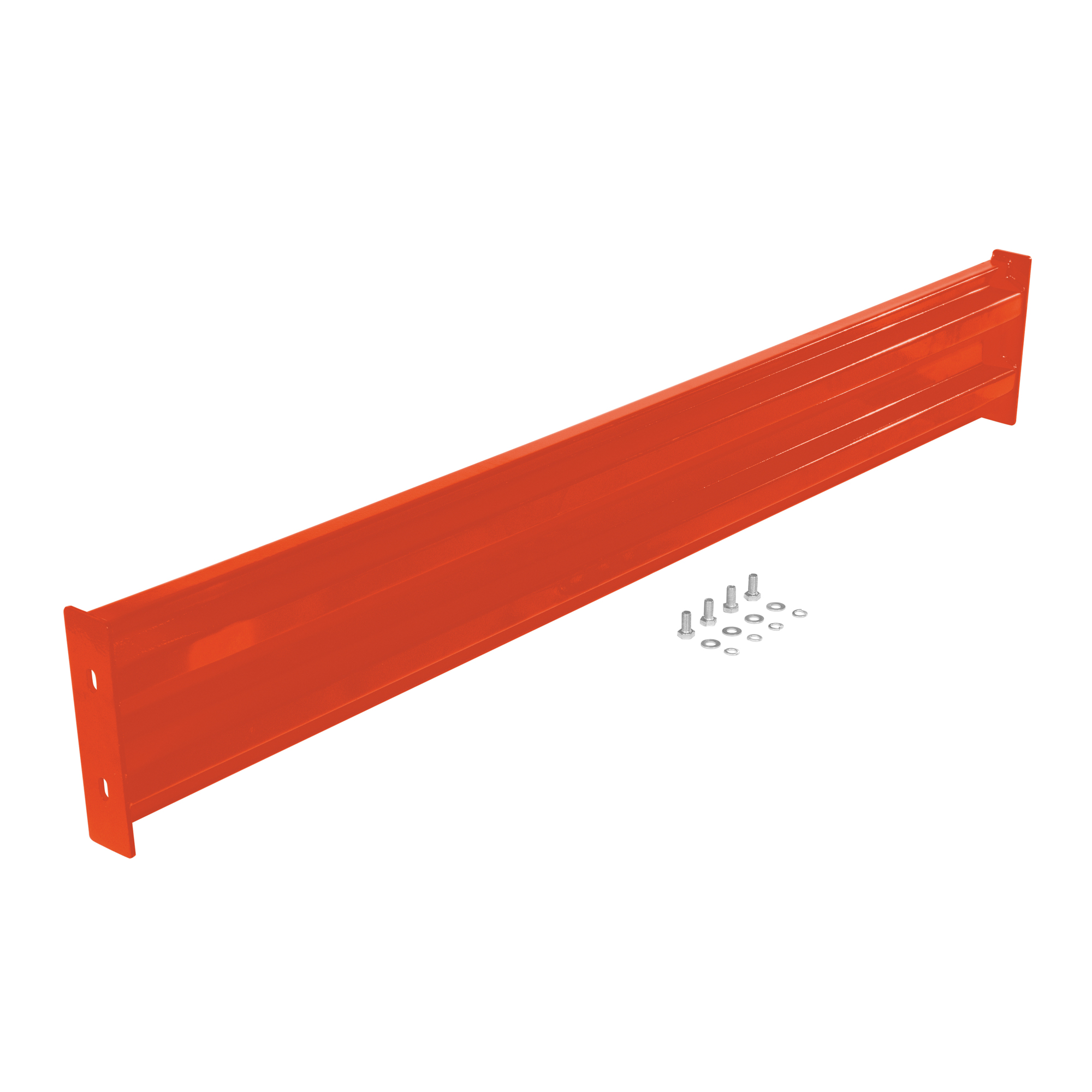Vestil Bolt-On Guard Rail - 66in., Double Ribbed, Powder-Coated Orange ...