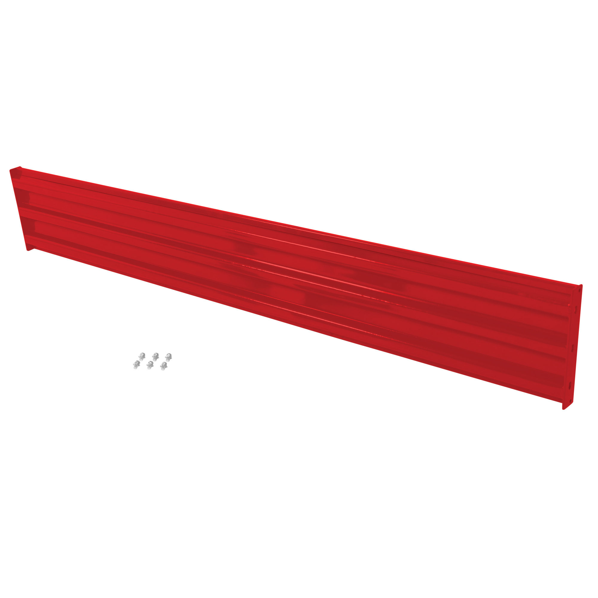 Vestil 3-Ribbed Bolt-On Guard Rail - 113.875in. Length, Powder-Coated ...
