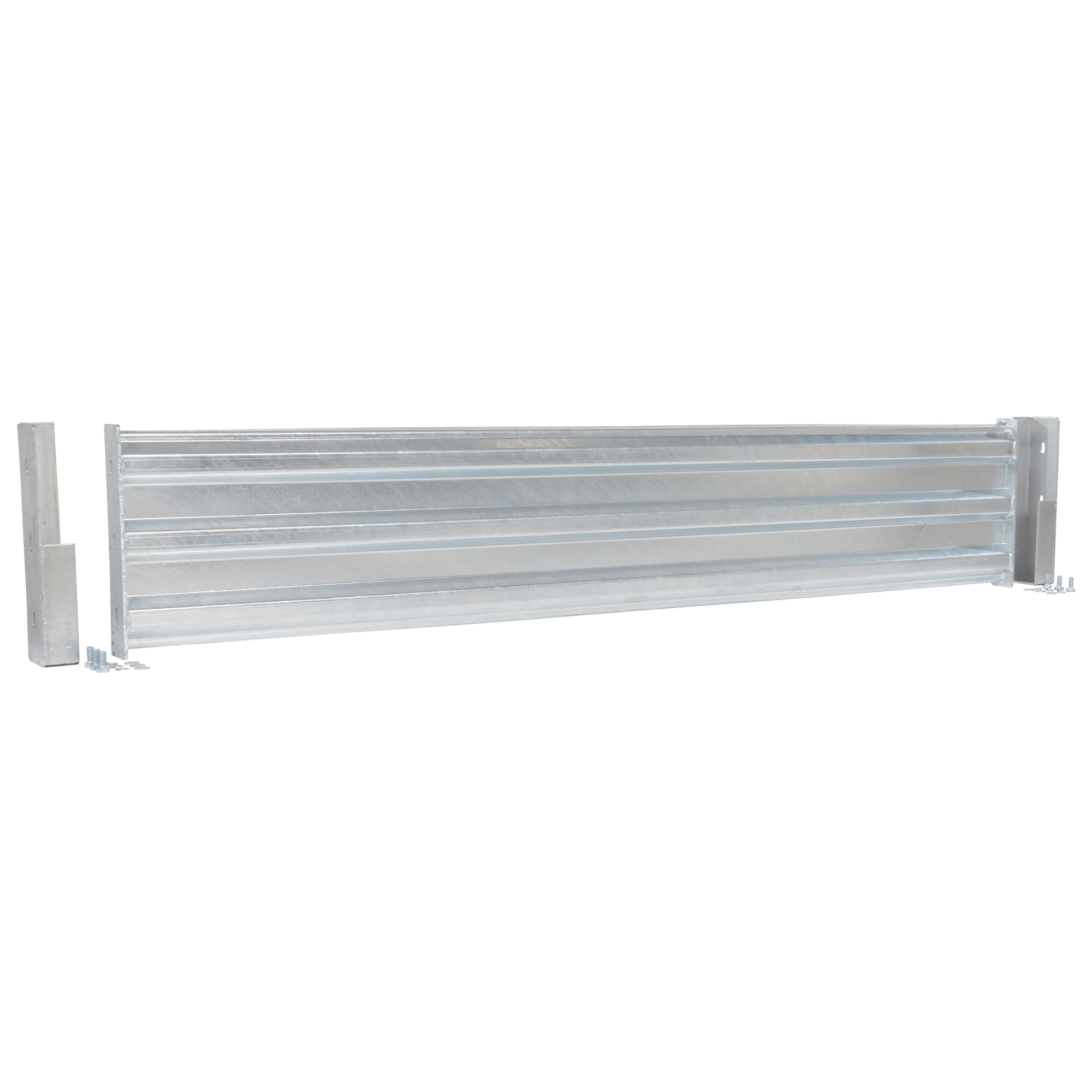 Vestil 3-Ribbed Drop-In Guard Rail - 89.875in. Length, Hot-Dipped ...
