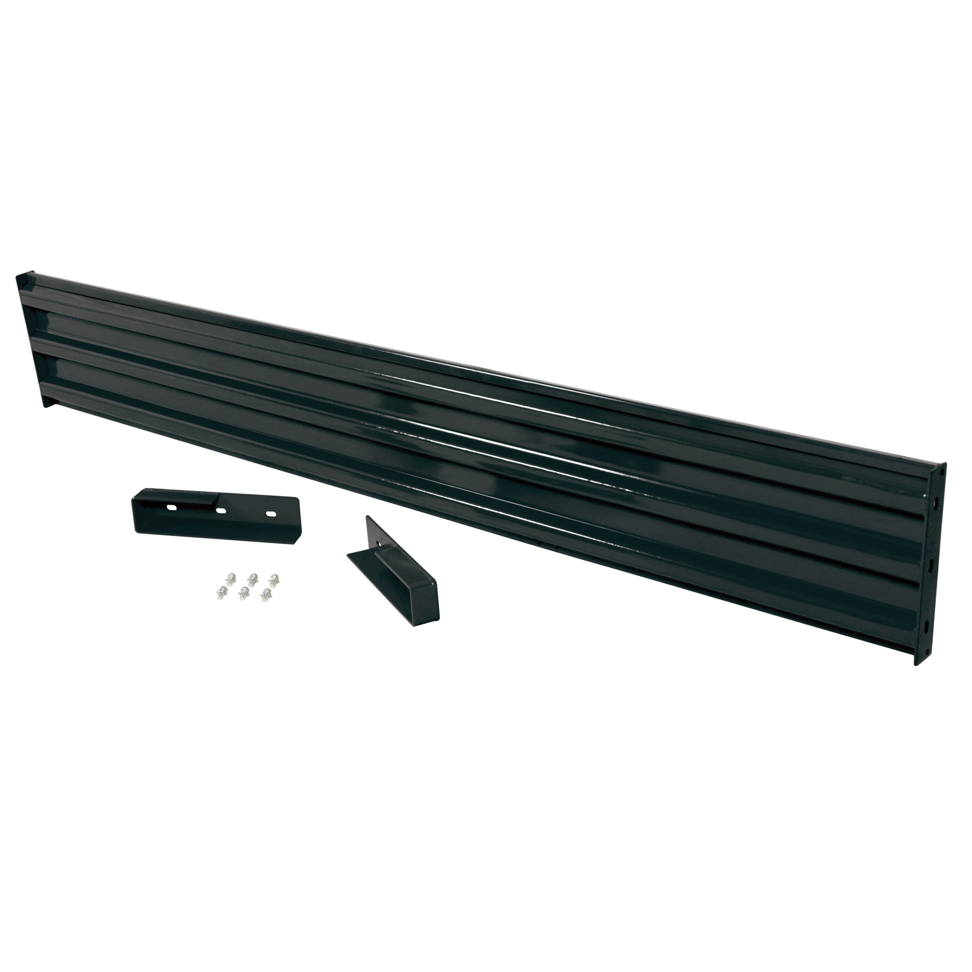 Vestil Drop-In Style Guard Rail - 113.875in. Length, 3 Ribbed, Powder ...