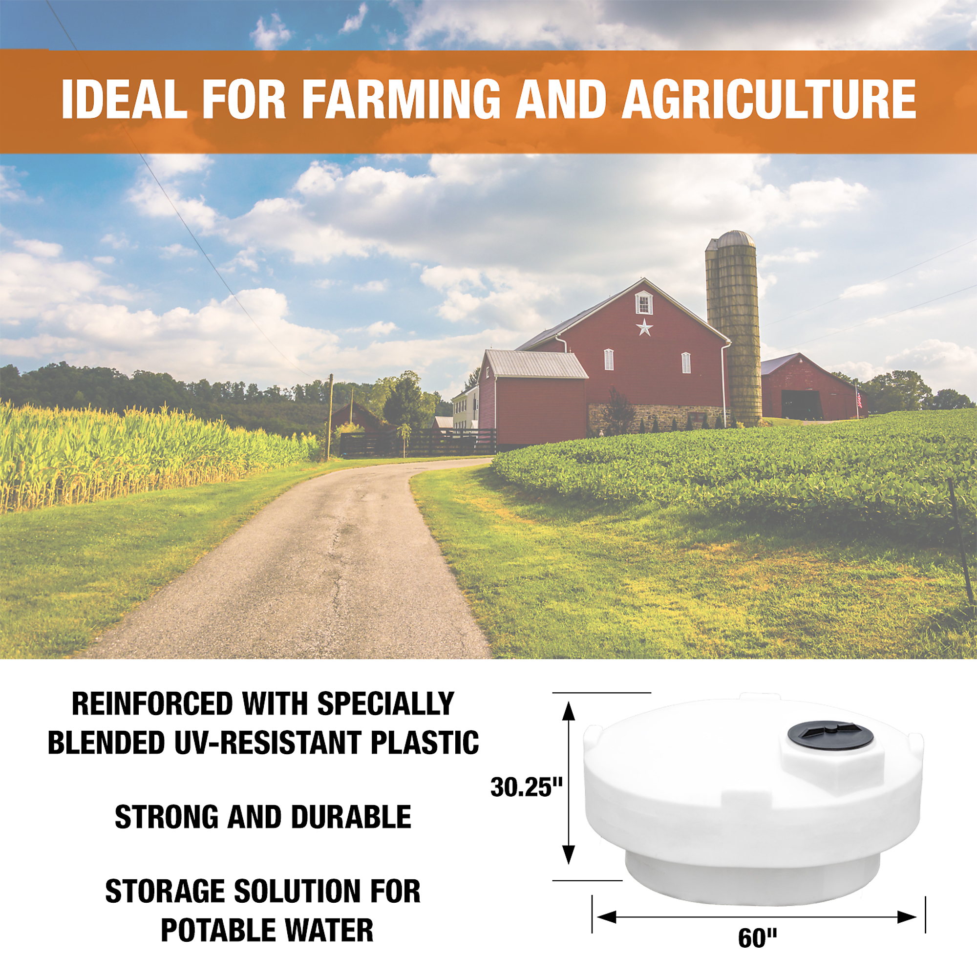 RomoTech, 210 Gal Reservoir Water Storage Tank Liquid Pick Up Trucks ...