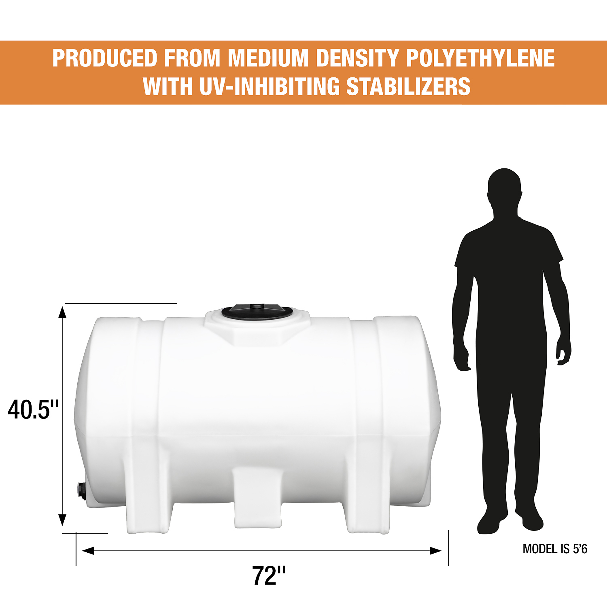 RomoTech, 325 Gal Poly Reservoir Water Storage Tank NoFlammable Liquid ...